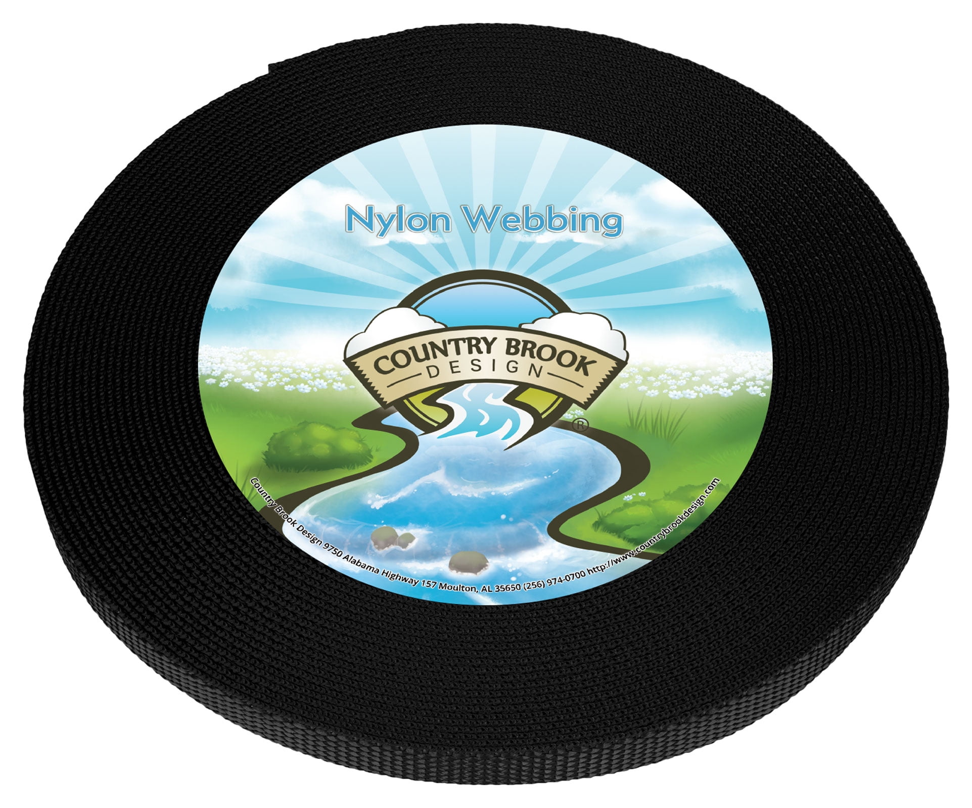Country Brook Design® 3/8 inch Black Heavy Duty Nylon Webbing, 20 Yards ...