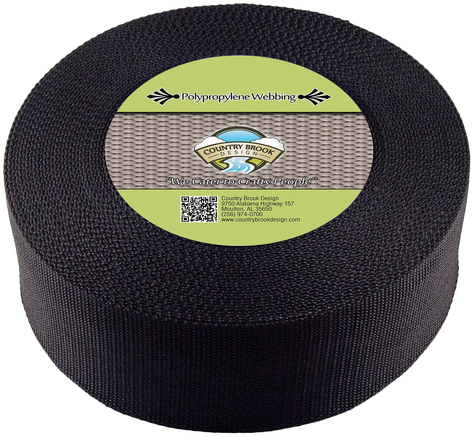 Vs Nylon Country Brook Design 2 Inch Black Polypropylene Webbing – 100 ...