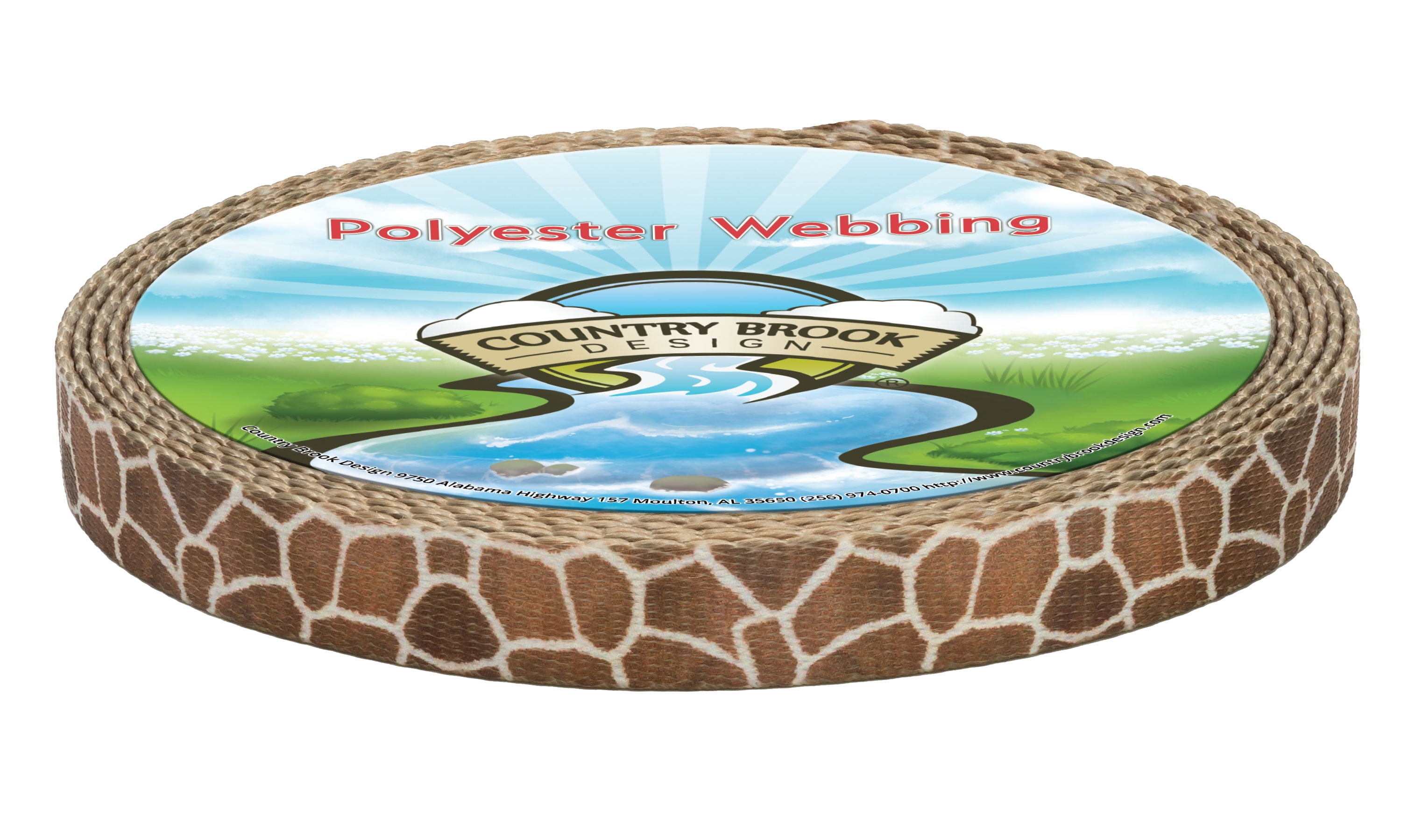 Country Brook Design® 5/8 inch Giraffe Polyester Webbing, 5 Yards ...