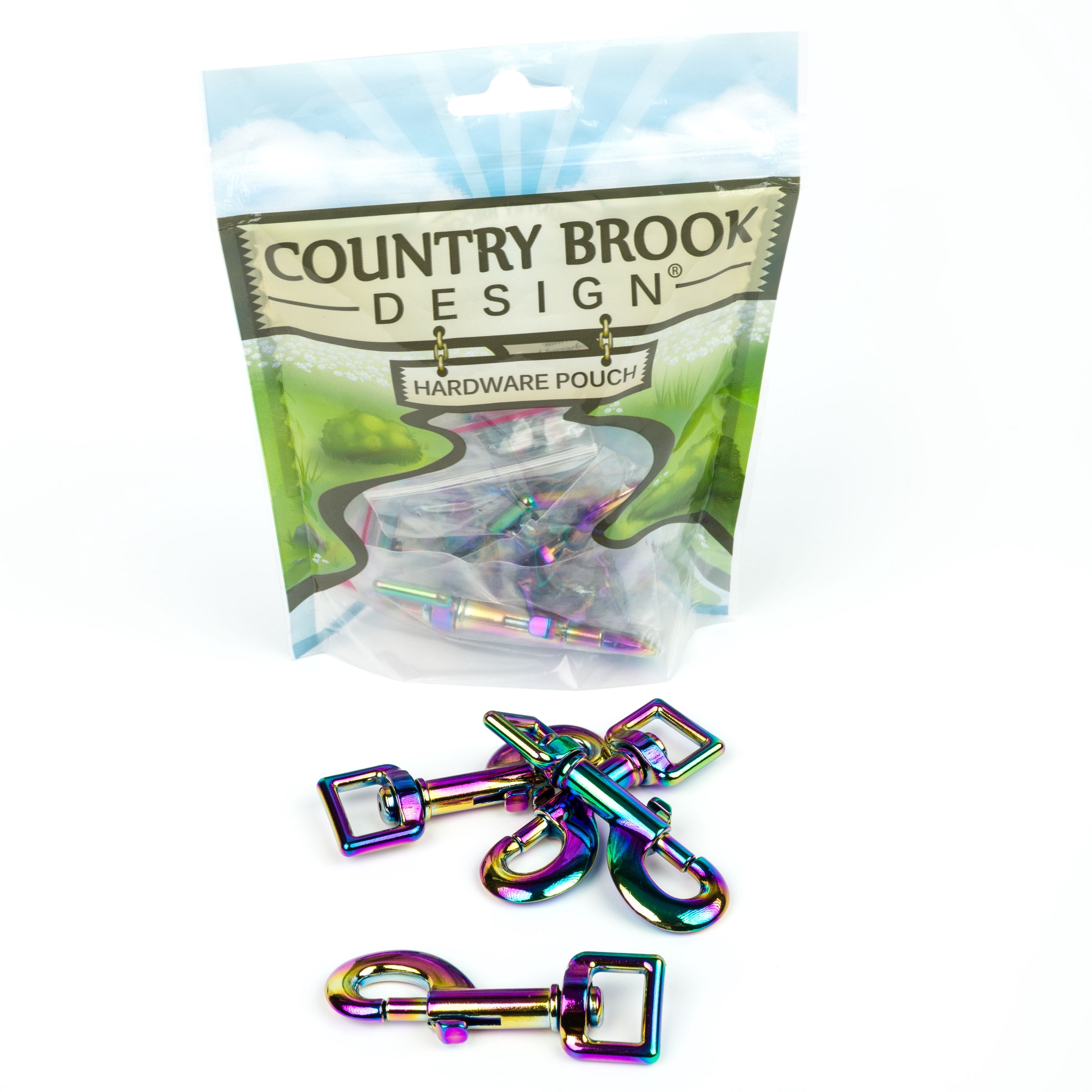 Country Brook Design® 5/8 inch Iridescent Rainbow Swivel Snap Hooks, 5 ...