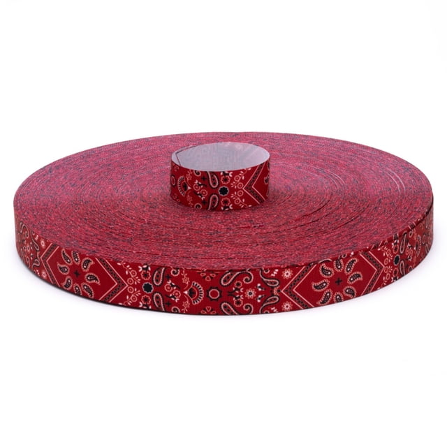 Country Brook Design® 7/8 inch Red Bandana Grosgrain Ribbon, 5 Yards ...