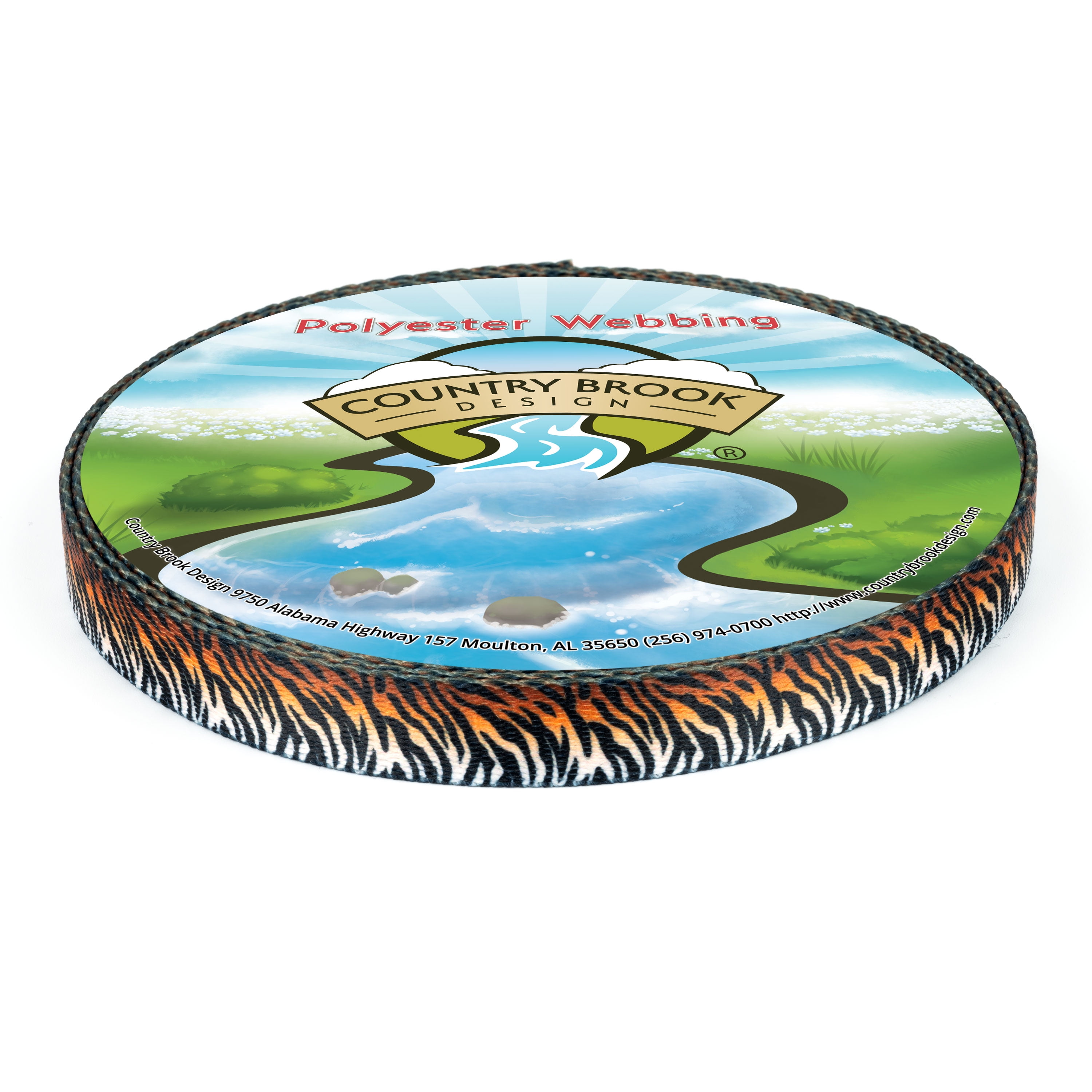 Country Brook Design - Bengal Tiger Stripes Polyester Webbing (5/8 Inch ...
