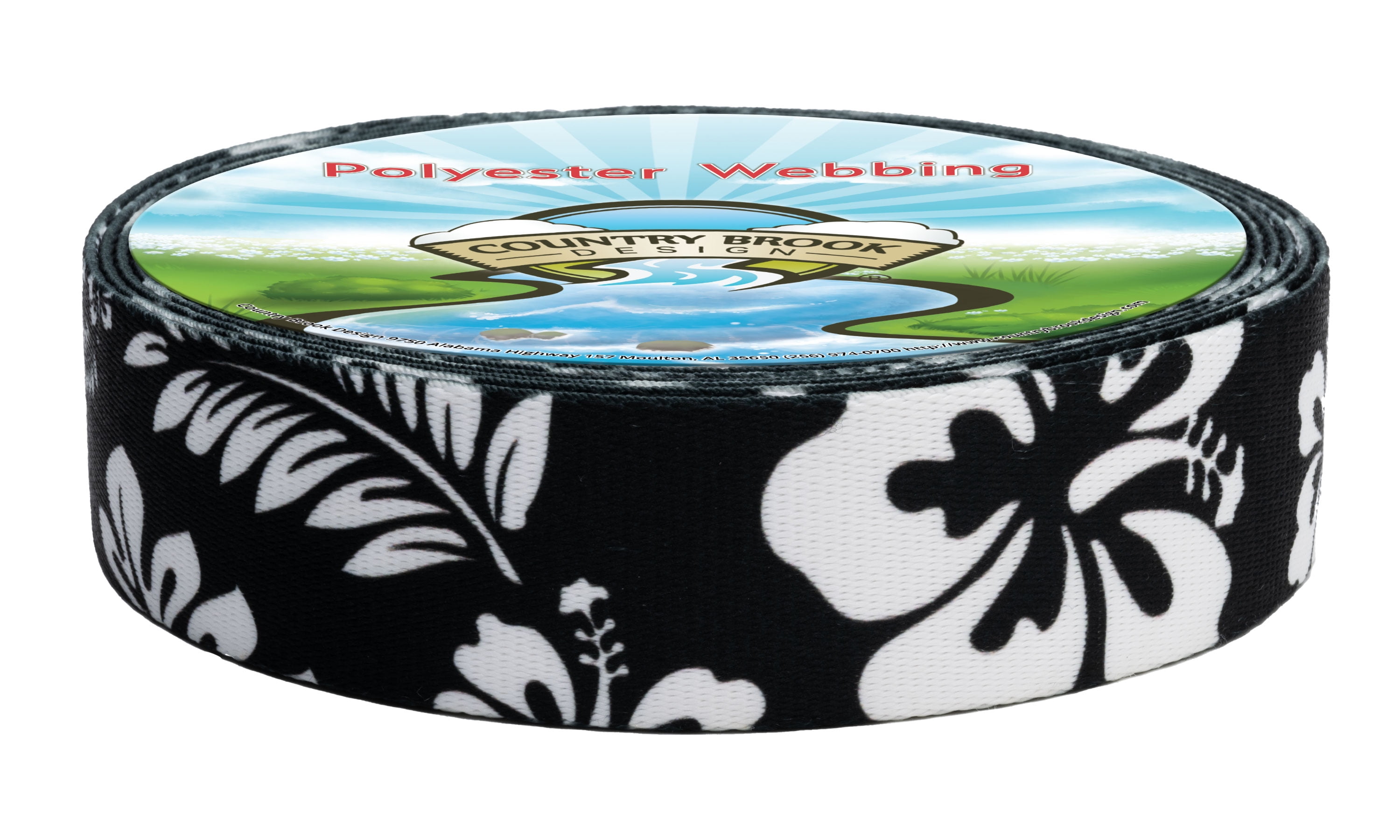 Country Brook Design - Black Hawaiian Polyester Webbing (1 Inch ...