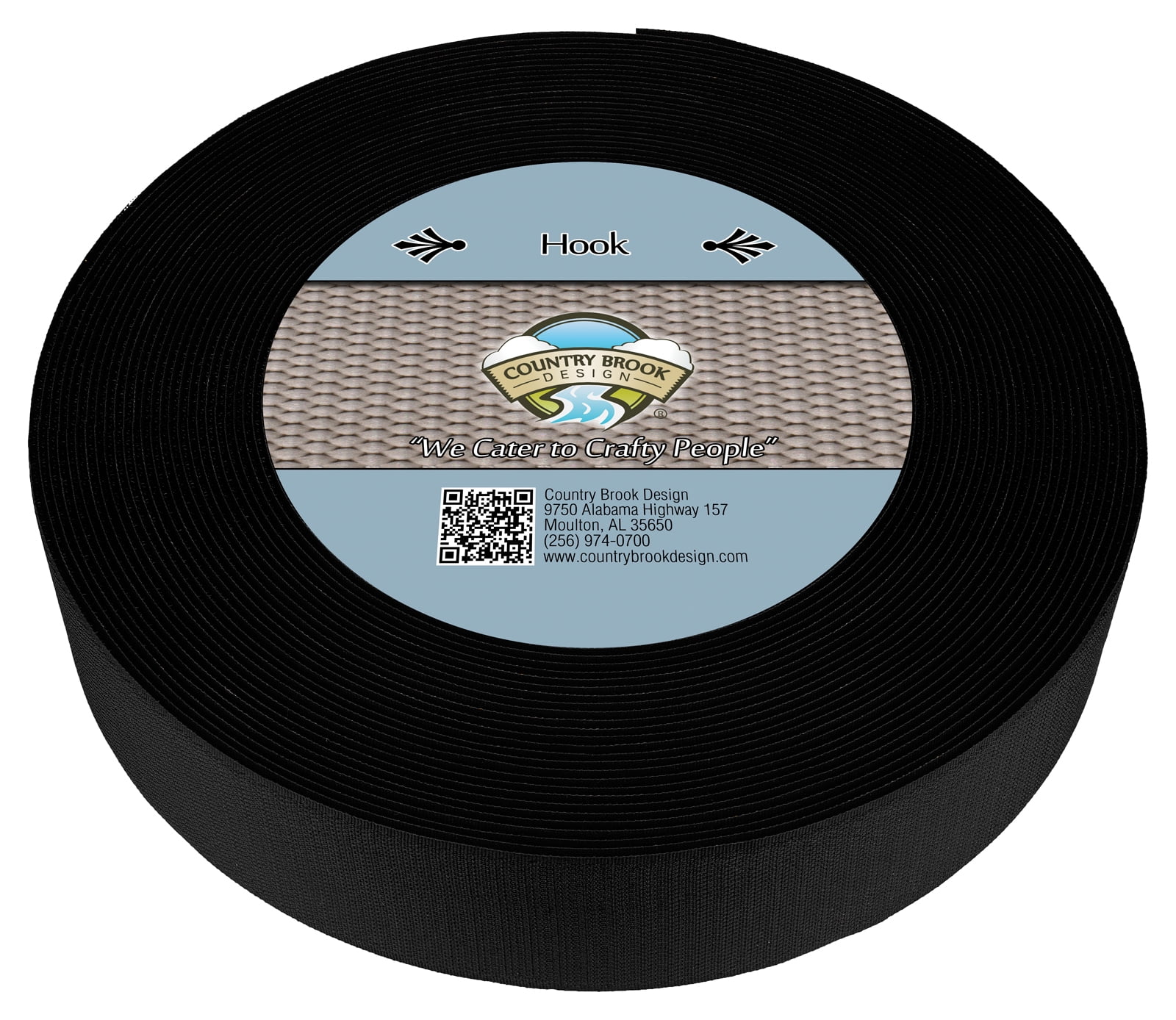 Country Brook Design® Black Sew on Hook Only (1 1/2 inch, 10 yards ...