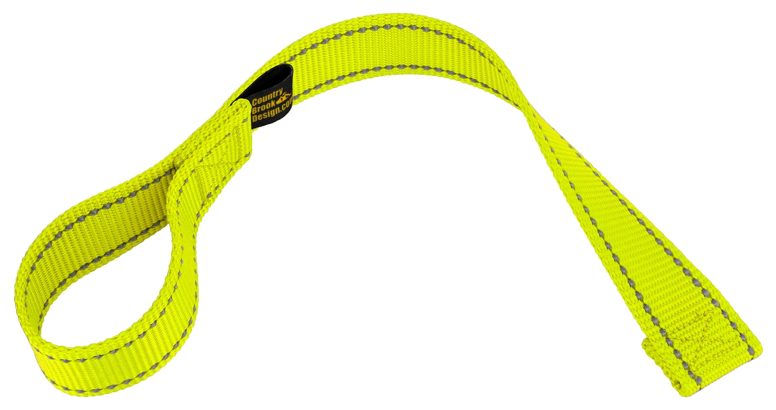 Country Brook Design® Hot Yellow Winch Hook Pull Strap with Reflective ...