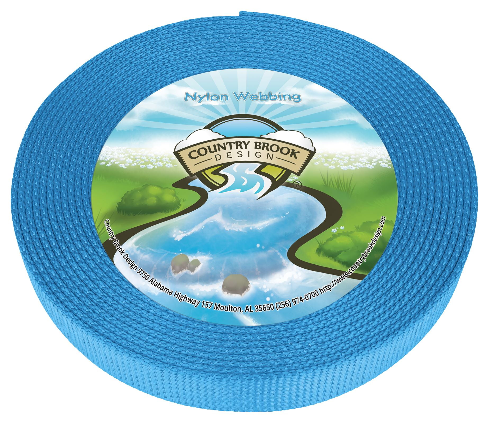 Country Brook Design - Ice Blue Super Heavy Nylon Webbing (1 Inch, 10 ...