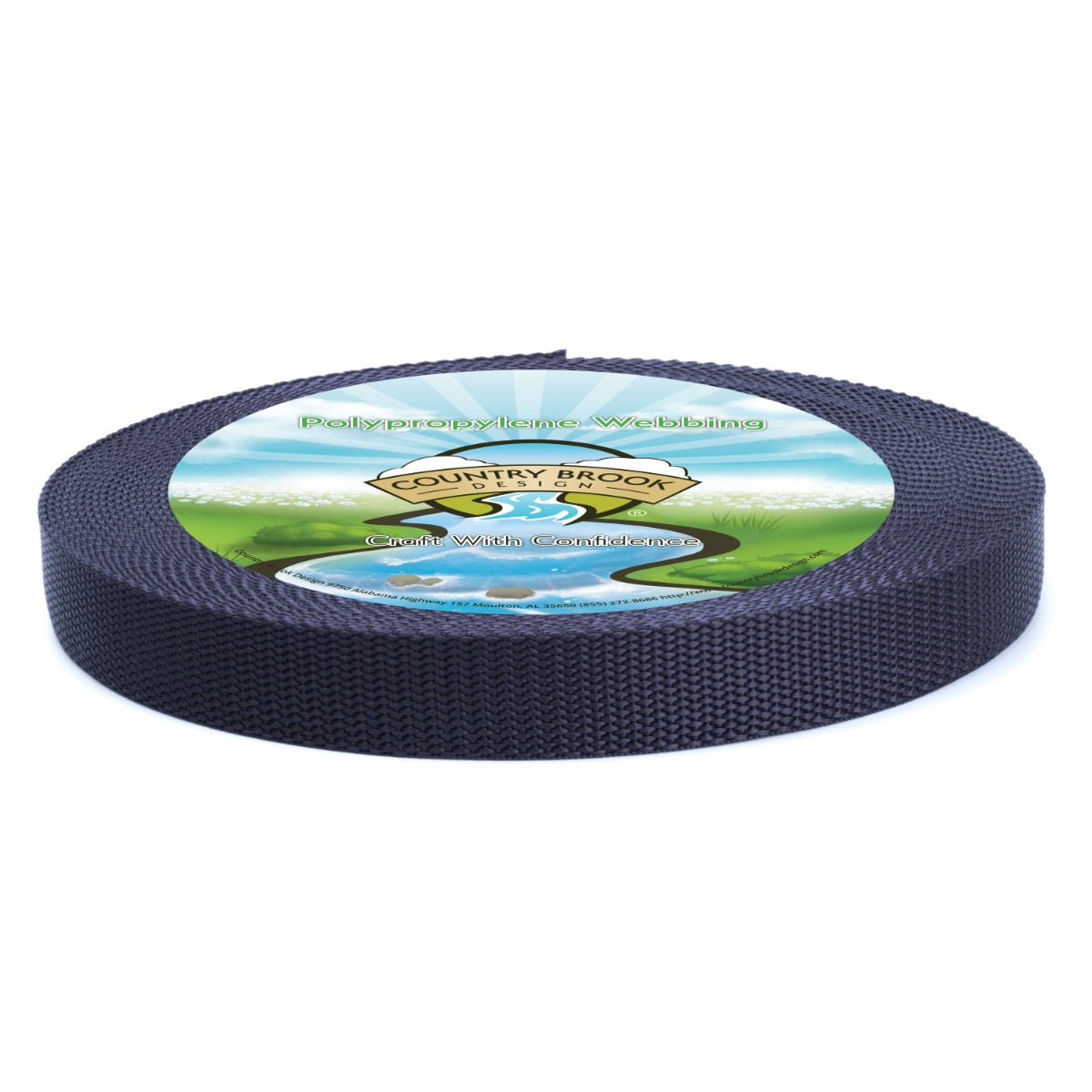 Country Brook Design - Navy Blue Heavy Polypropylene Webbing - 12 ...