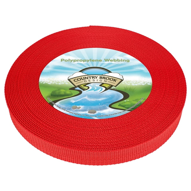Country Brook Design - Red Heavy Polypropylene Webbing - 12 Vibrant ...
