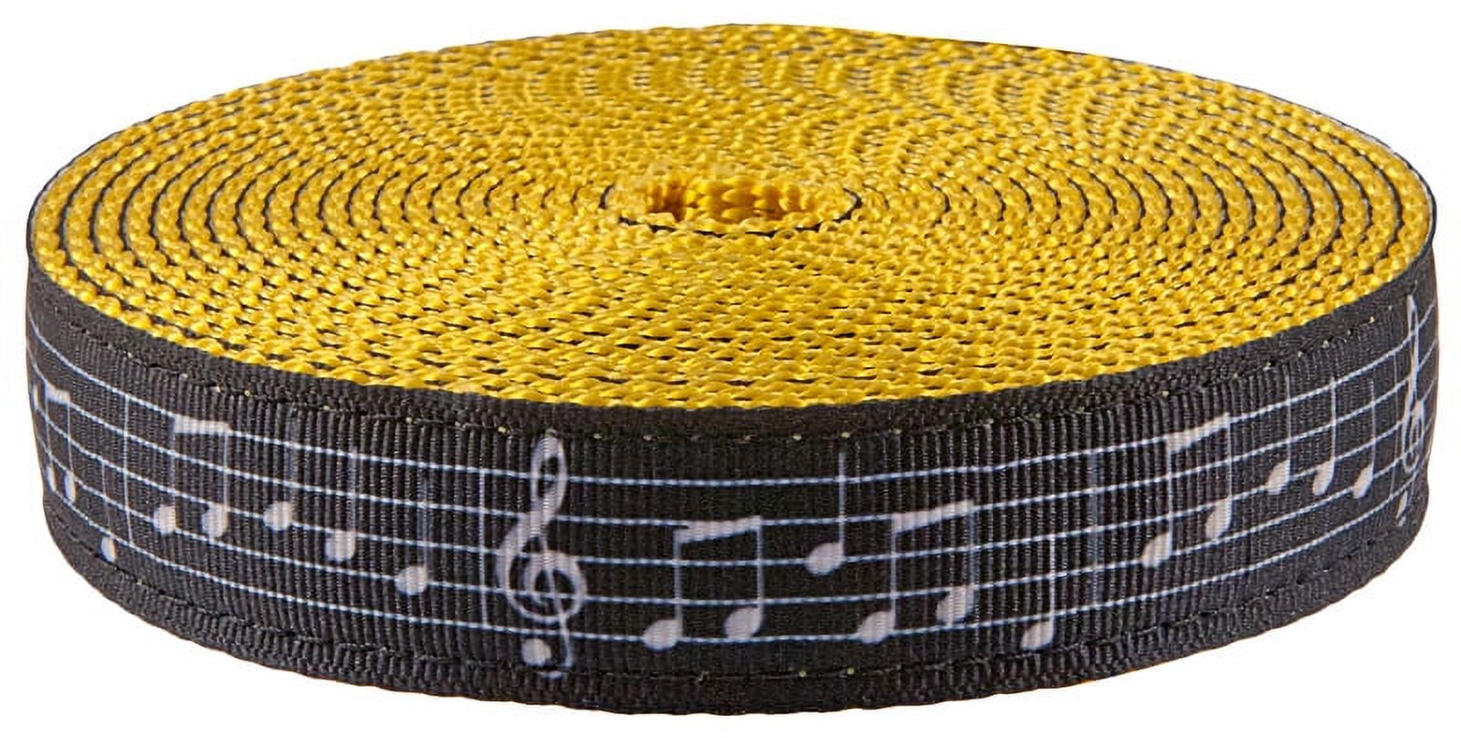 Country Brook Design - Sheet Music Ribbon on Gold Nylon Webbing (1 Inch ...