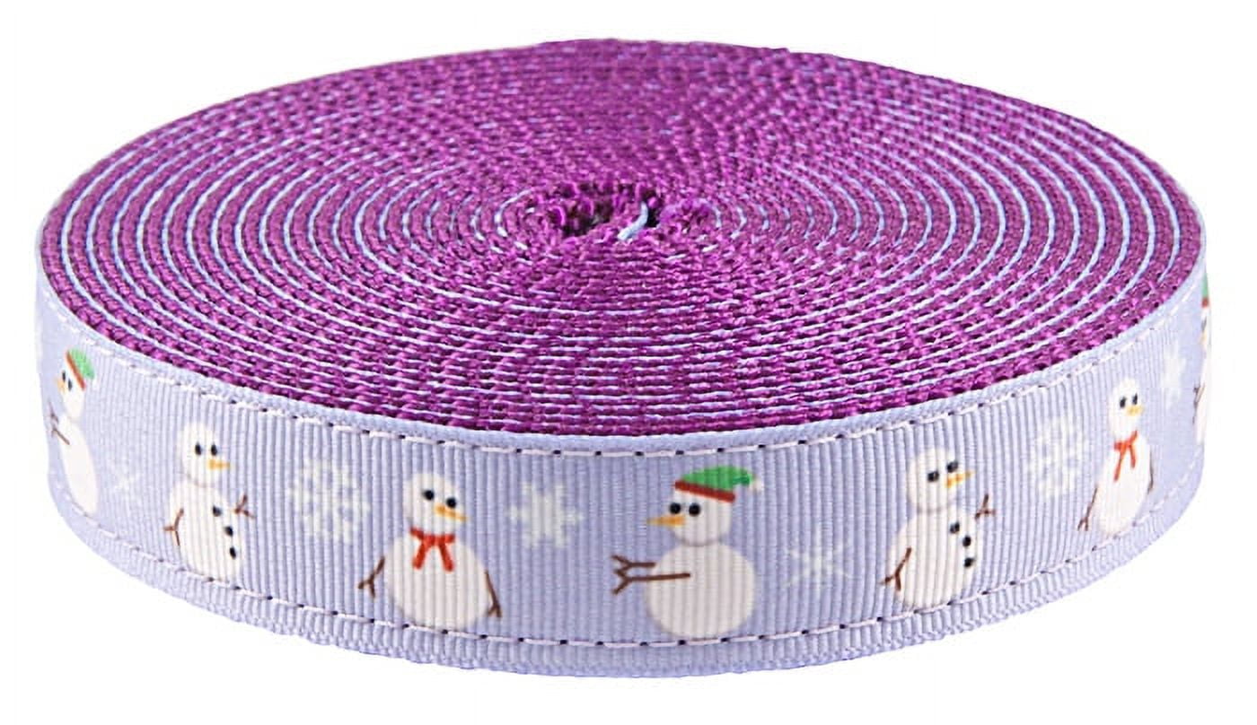 Country Brook Design - Snowman Ribbon on Purple Nylon Webbing (1 Inch ...