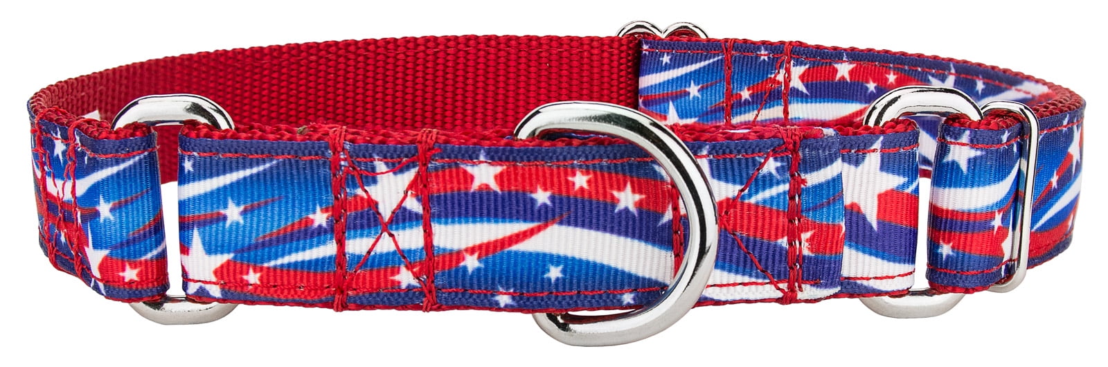 Country Brook Petz® Star Spangled Ribbon Martingale Collar, Extra Large ...
