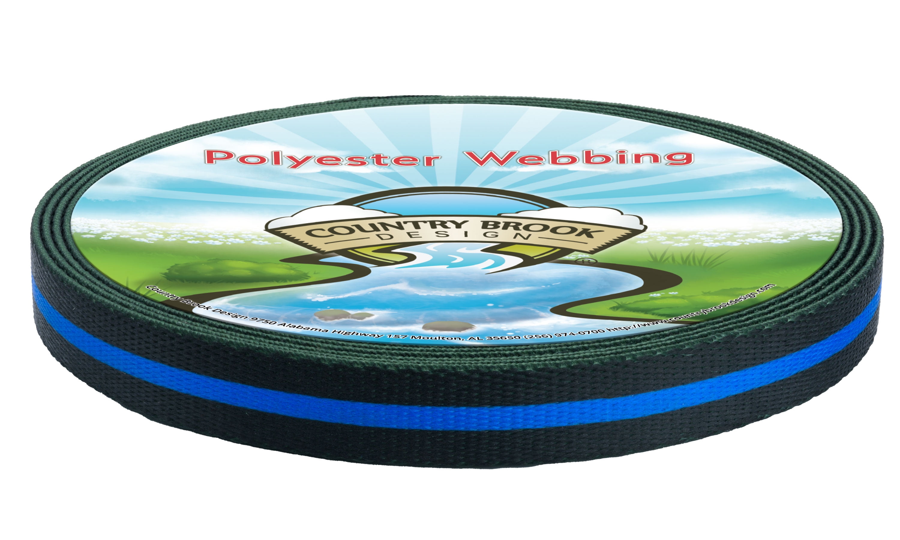 Country Brook Design - Thin Blue Line Polyester Webbing (1/2 Inch ...