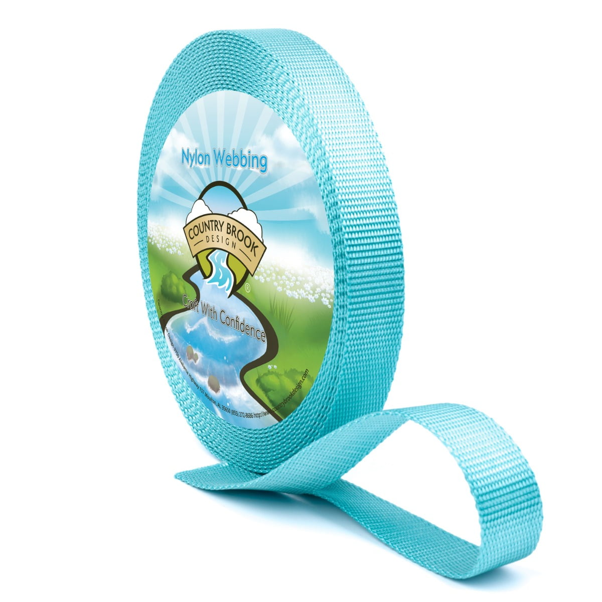 Country Brook Design® 1 Inch Ocean Blue Heavy Nylon Webbing - Walmart.com