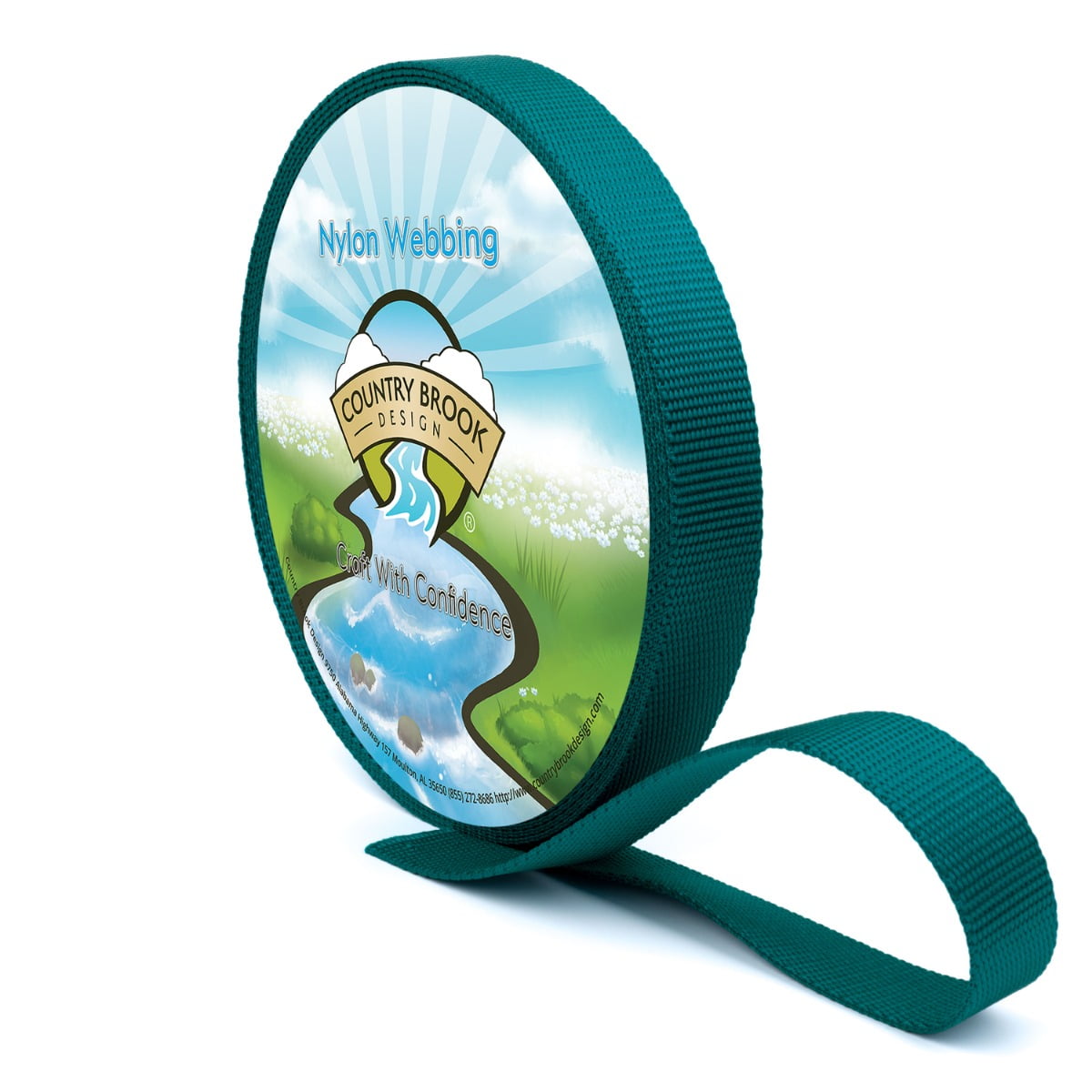 Country Brook Design® 1 Inch Teal Heavy Nylon Webbing - Walmart.com