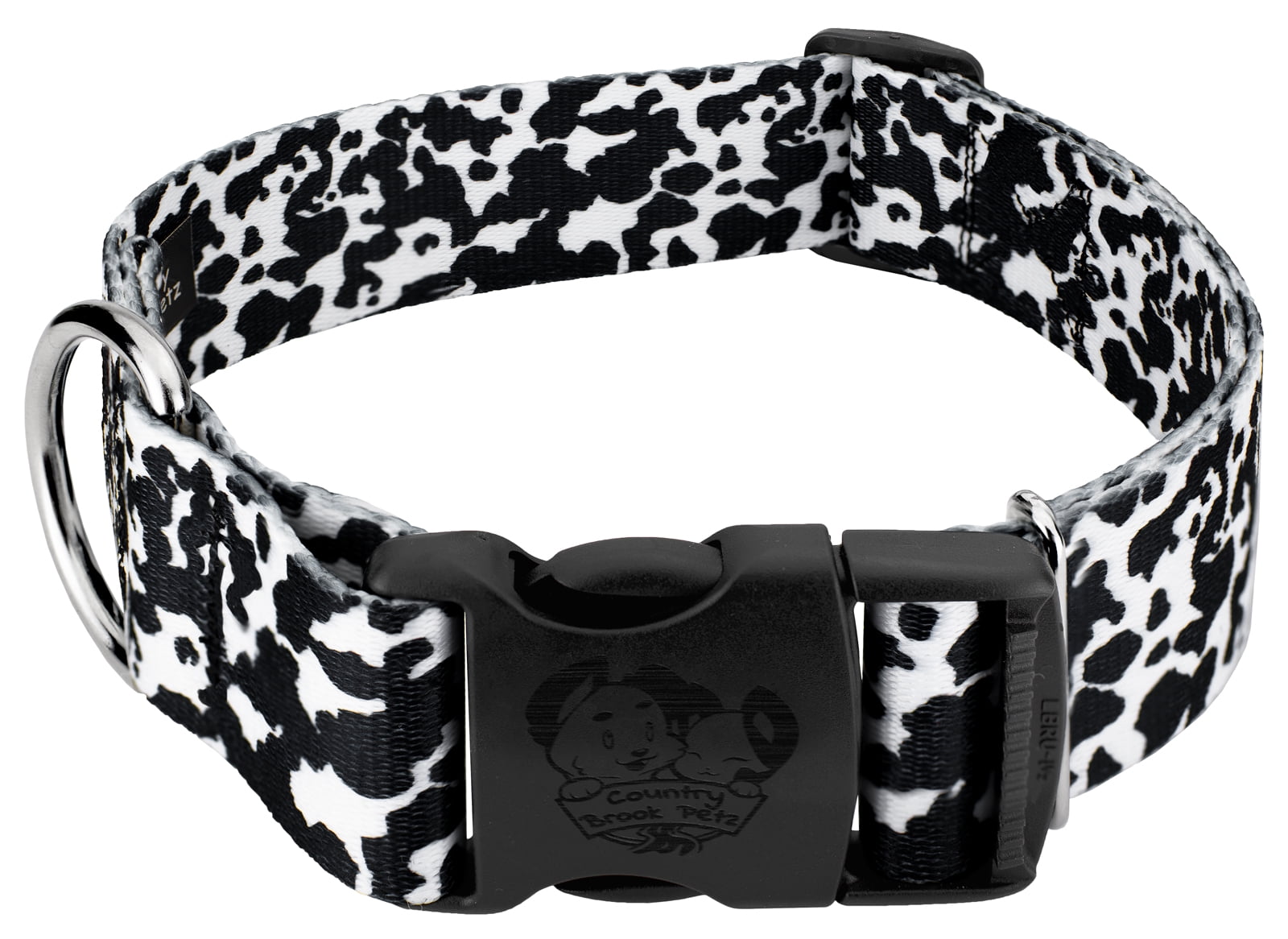 Country Brook Petz® 1 1/2 inch Deluxe Dairy Cow Dog Collar, Large ...