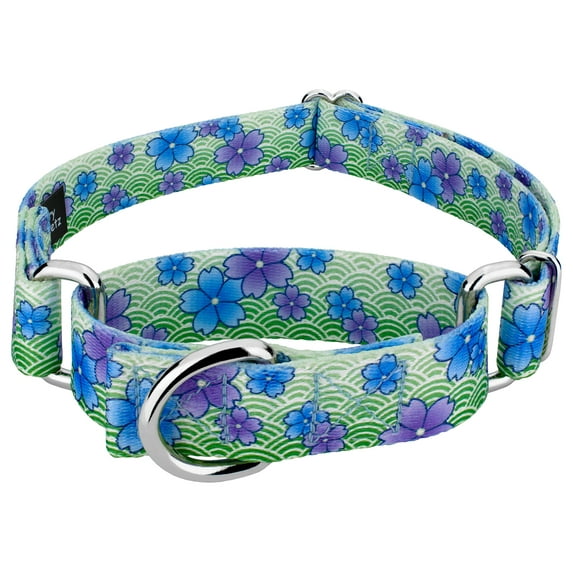 Country Brook Petz® Blue April Blossoms Martingale Dog Collar LTD ...