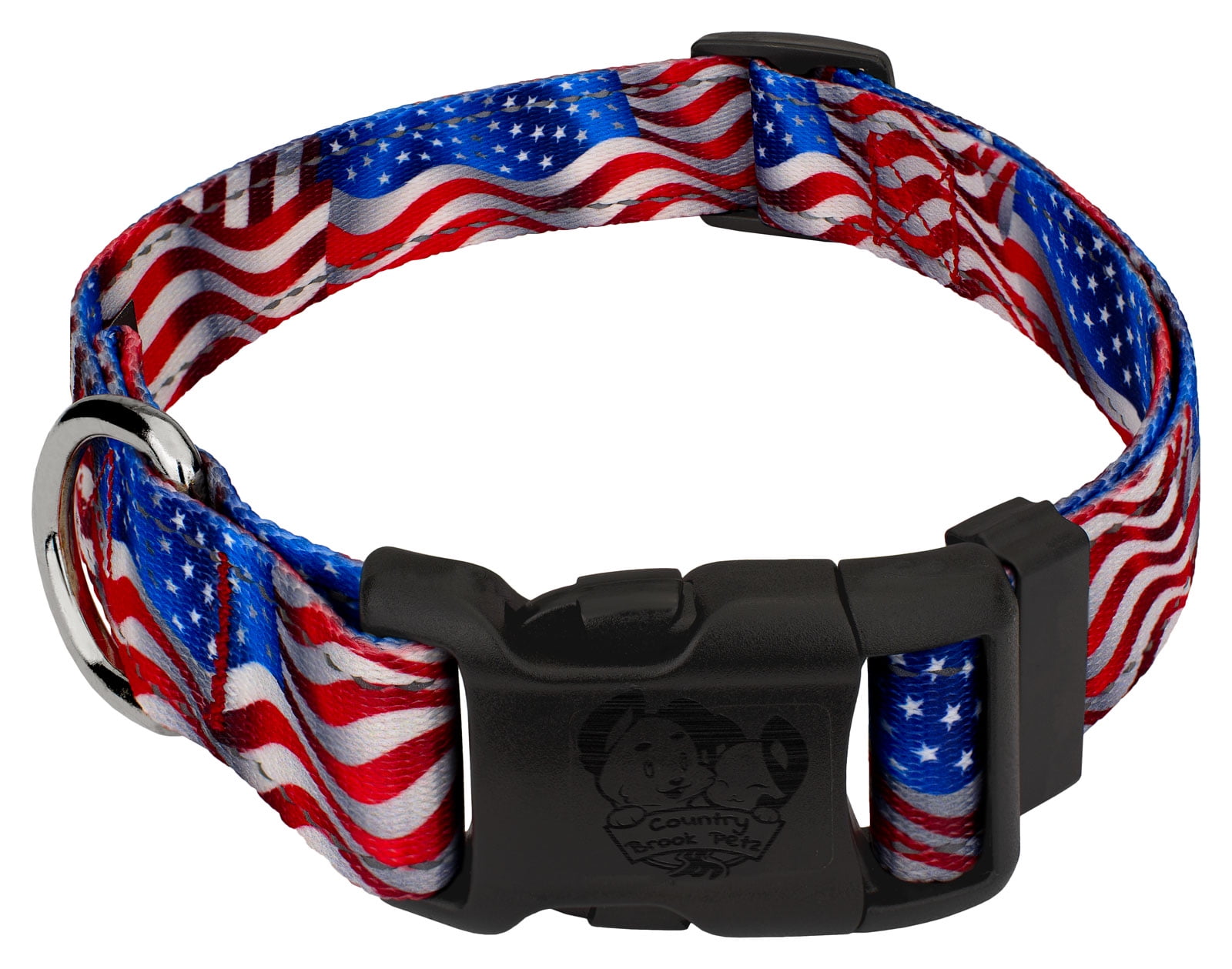 Country Brook Petz® Deluxe Flying Free Reflective Dog Collar, Small ...