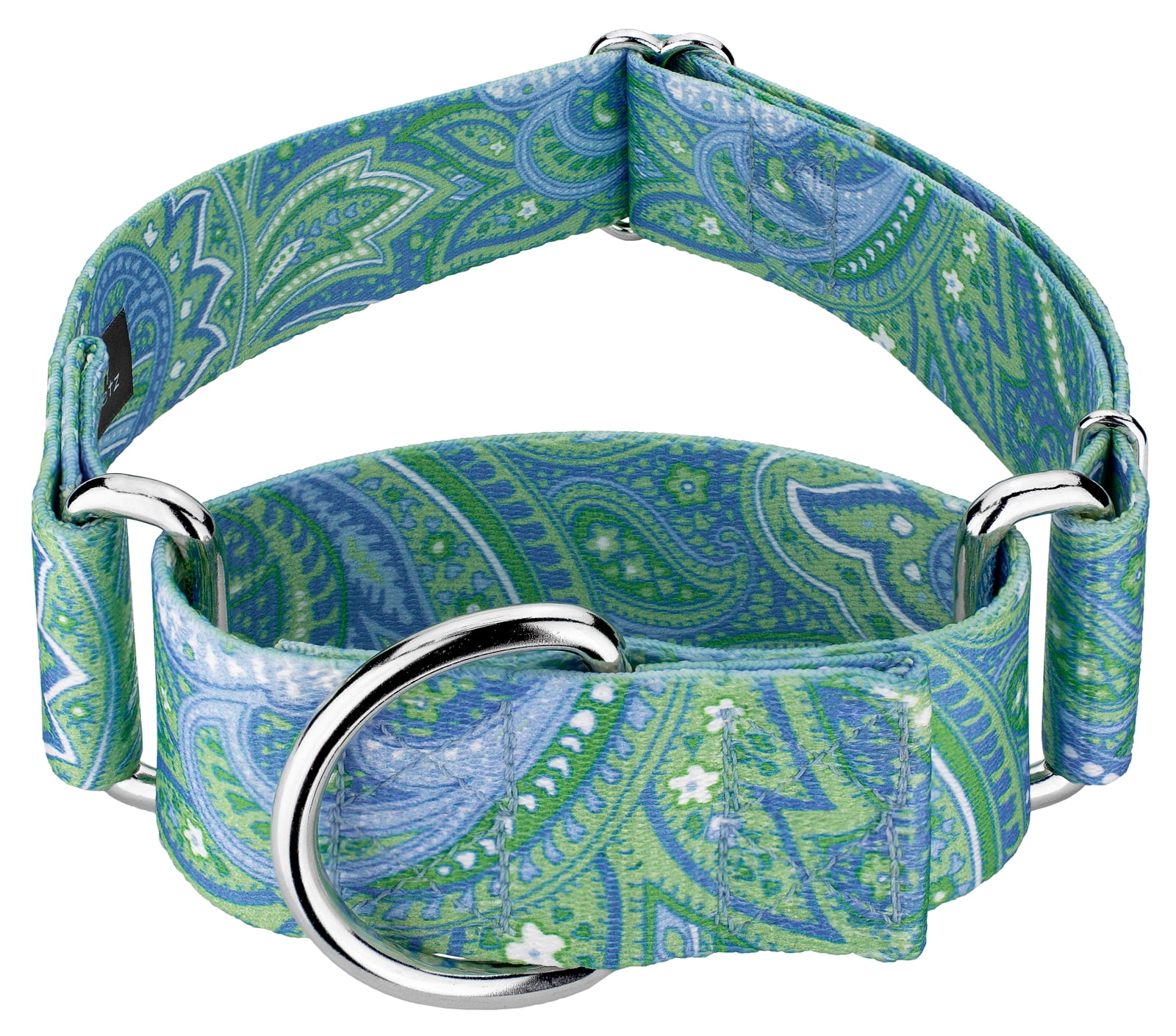 Country Brook Petz - Green Paisley Martingale Dog Collar with 14 Uniqe Designs for Any Style ...