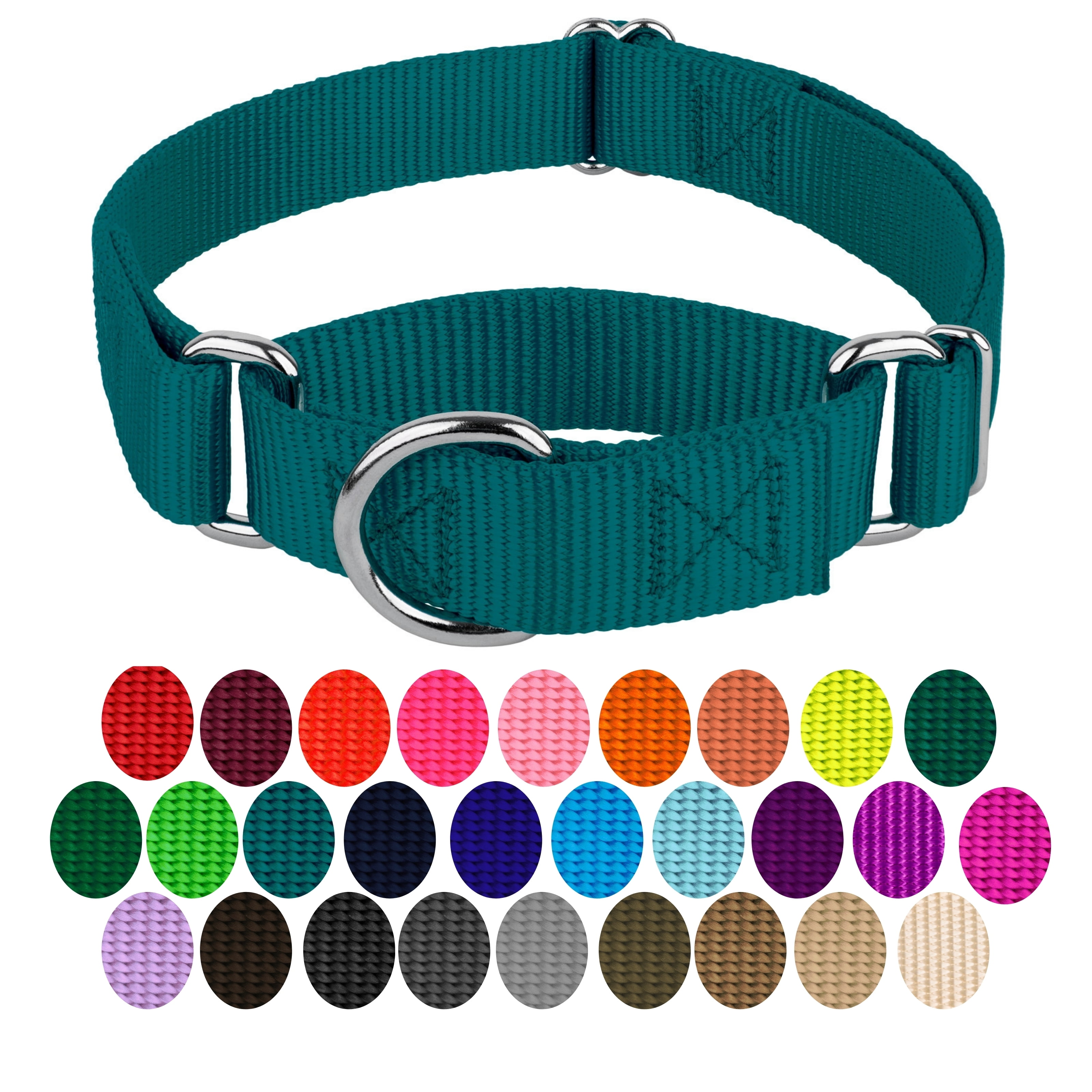 Country Brook Design Martingale Dog Collar, Teal, Extra Large ...