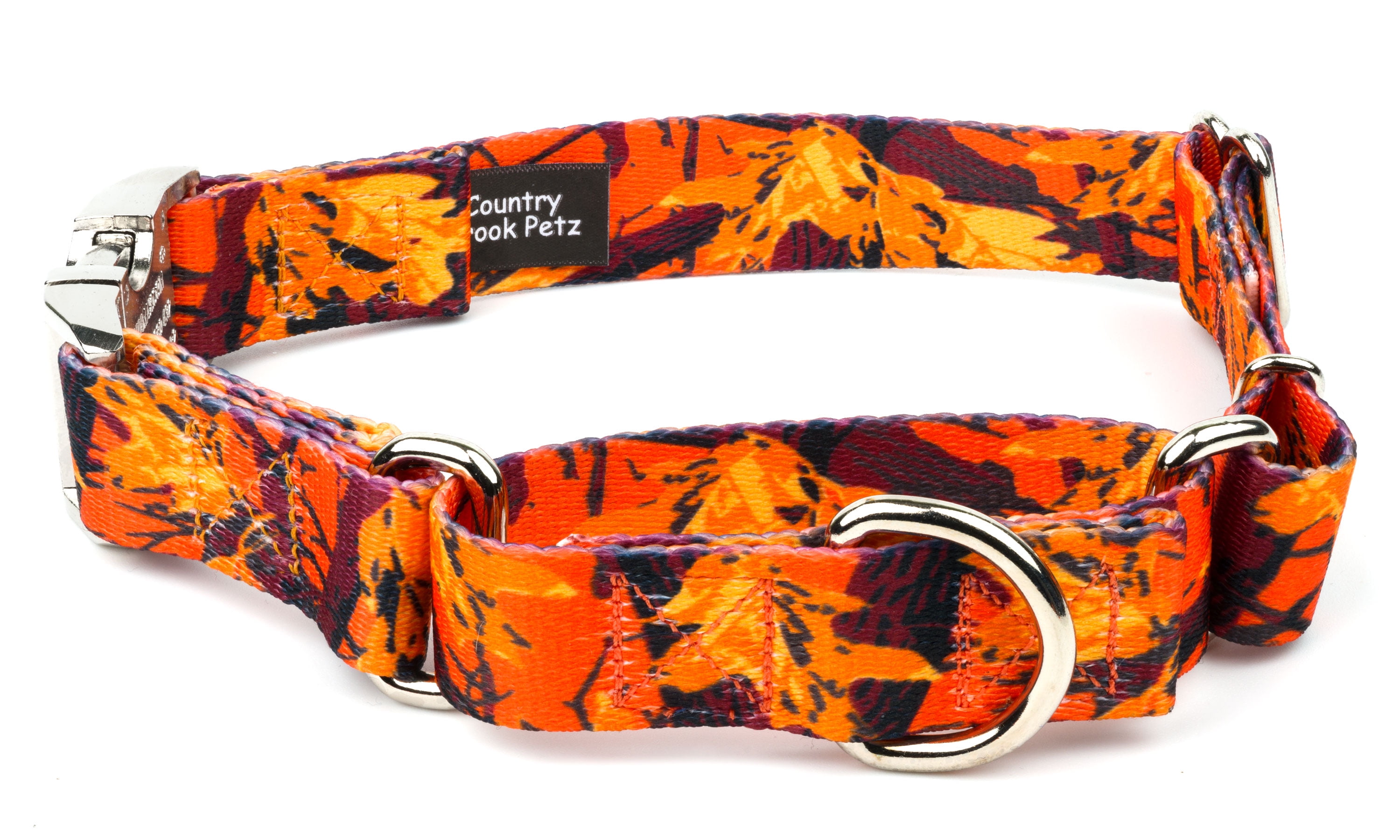 Country Brook Petz® Orange Sunset Camo Martingale Dog Collar with ...
