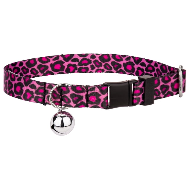 Country Brook Petz Pink Leopard Print Featherweight Cat Collar ...