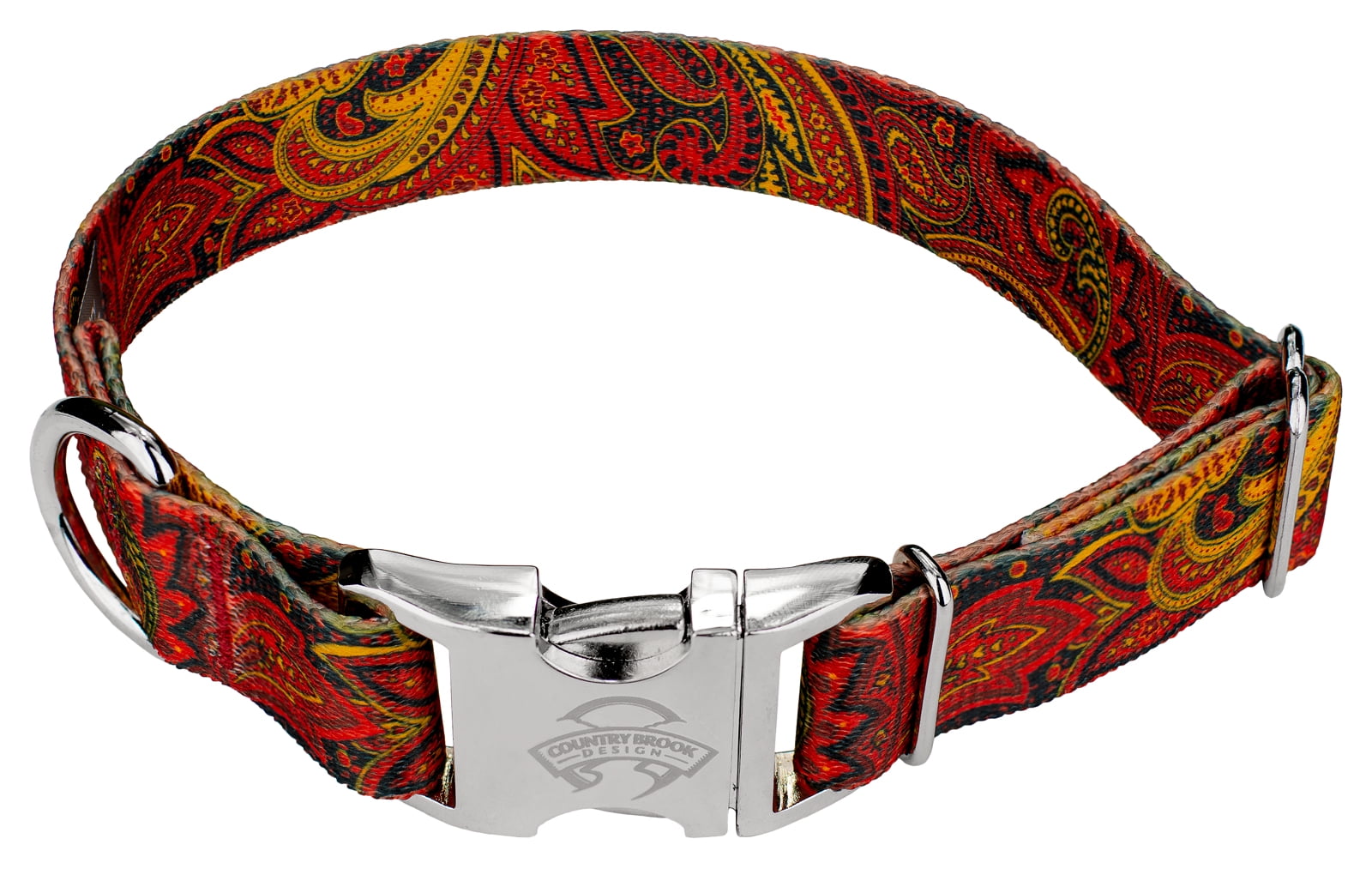 Country Brook Petz® Premium Fire Paisley Dog Collar, Small - Walmart.com