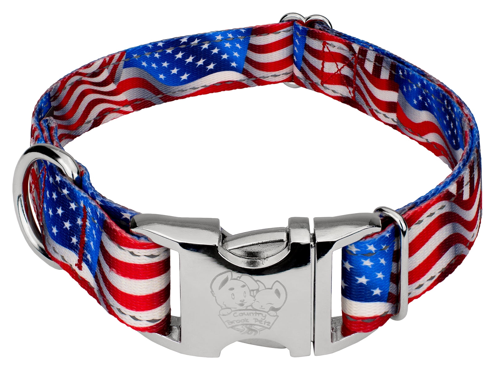 Country Brook Petz® Premium Flying Free Reflective Dog Collar, Extra ...