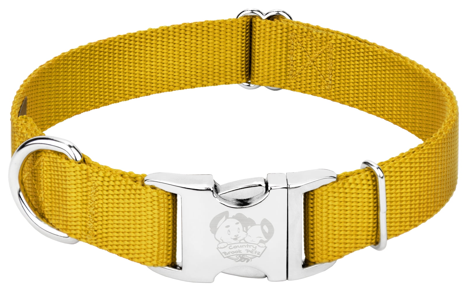 Country Brook Petz® Premium Nylon Dog Collar with Metal Buckle for ...