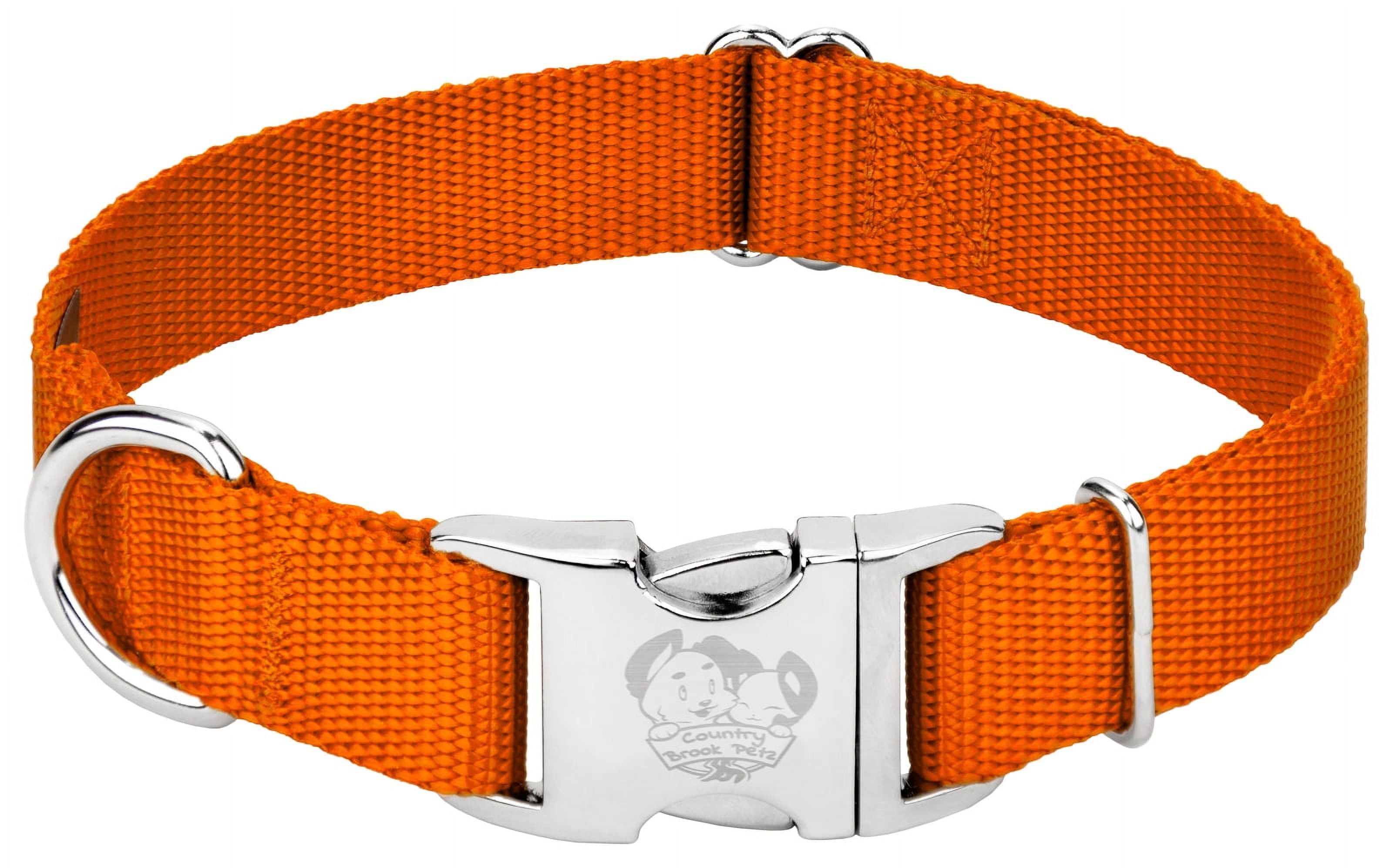Country Brook Petz® Premium Nylon Dog Collar with Metal Buckle for ...