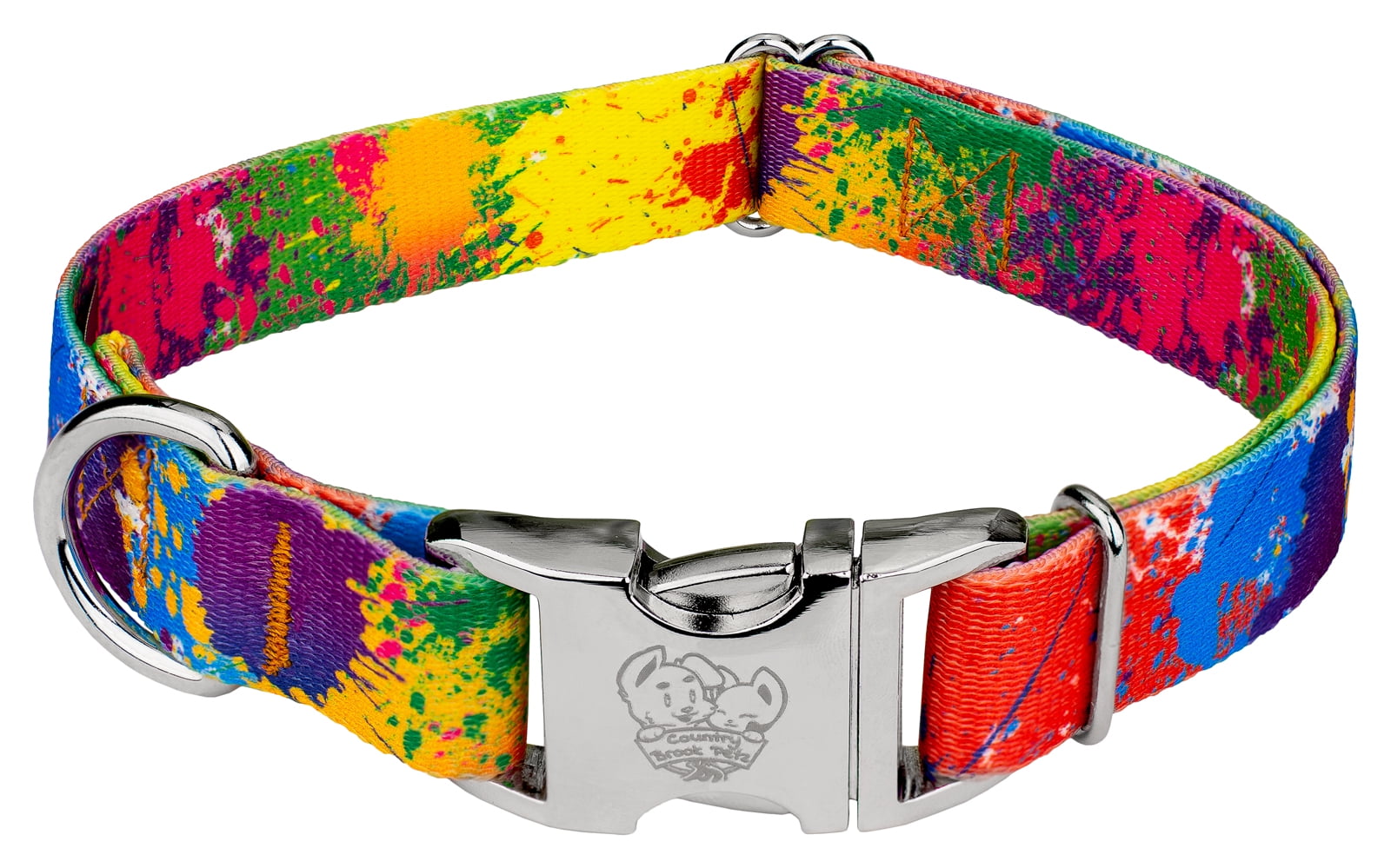 Country Brook Petz® Premium Paint Splatter Dog Collar, Medium - Walmart.com