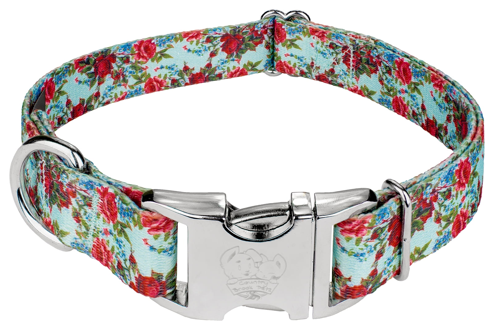Country Brook Petz - Premium Vintage Roses Dog Collar - Floral ...