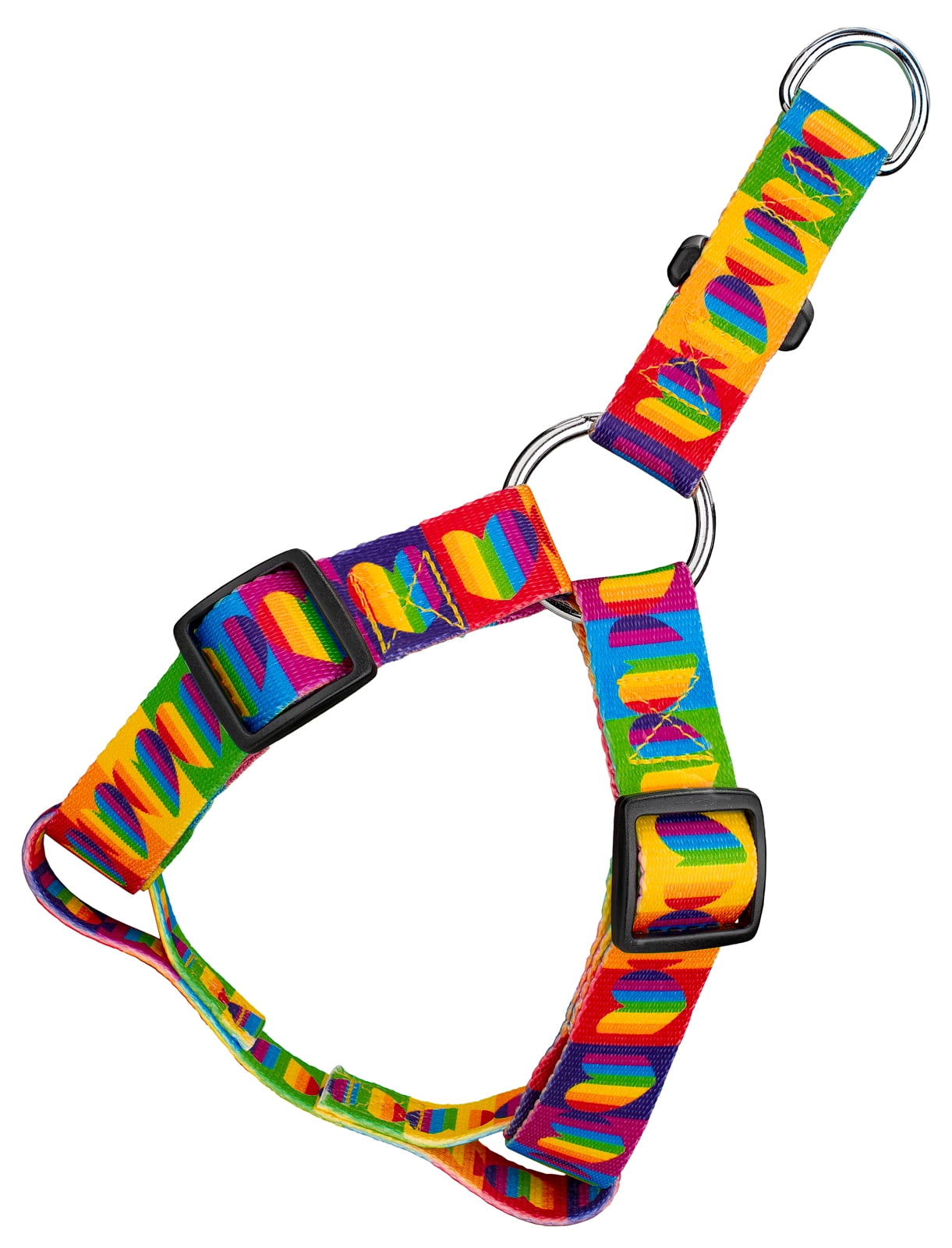 Country Brook Petz® Rainbow Hearts Step-In Dog Harness, Medium ...
