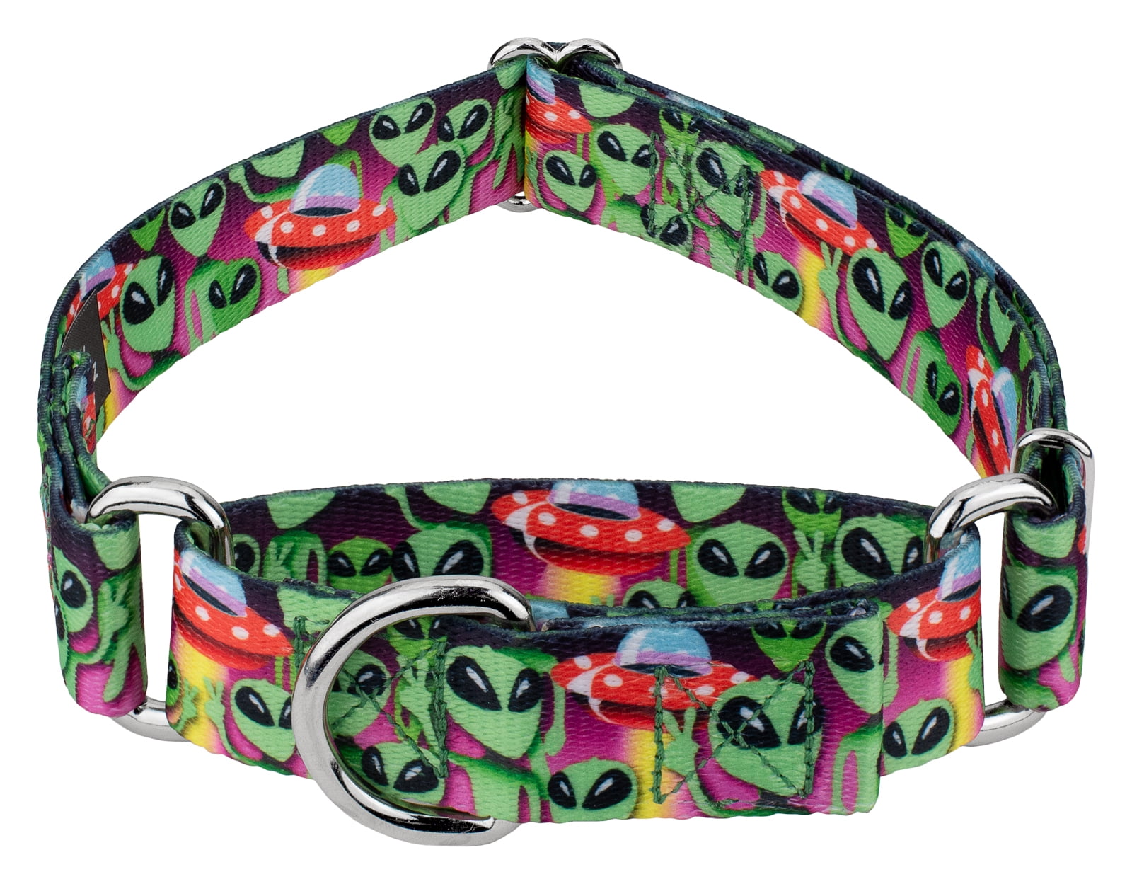Country Brook Petz® Space Aliens Martingale Dog Collar, Extra Small ...