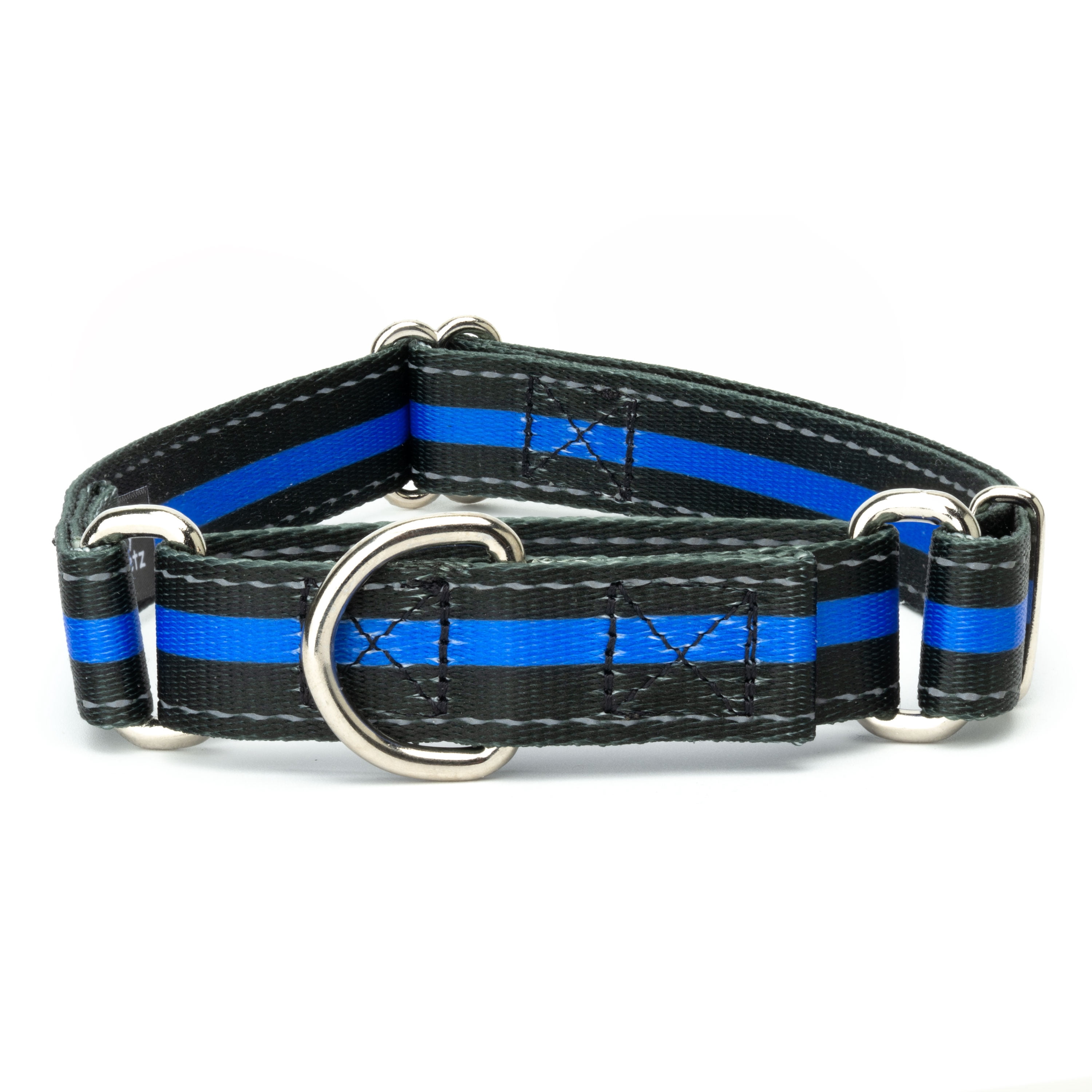 Country Brook Petz® Thin Blue Line Reflective Martingale Dog Collar ...