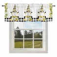 Country Buffalo Checkered Dwarf with Yellow Lemon Valances for Windows ...