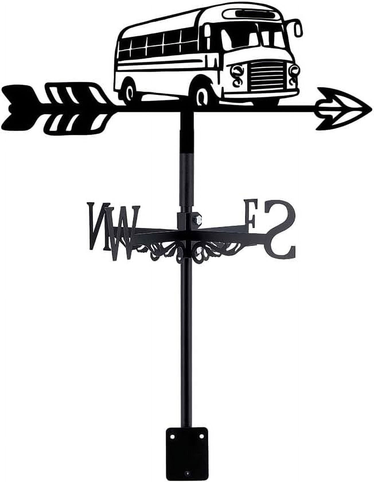 Country Bus Weather Vane Bus Weathervane Black Metal Weathercock Wind ...