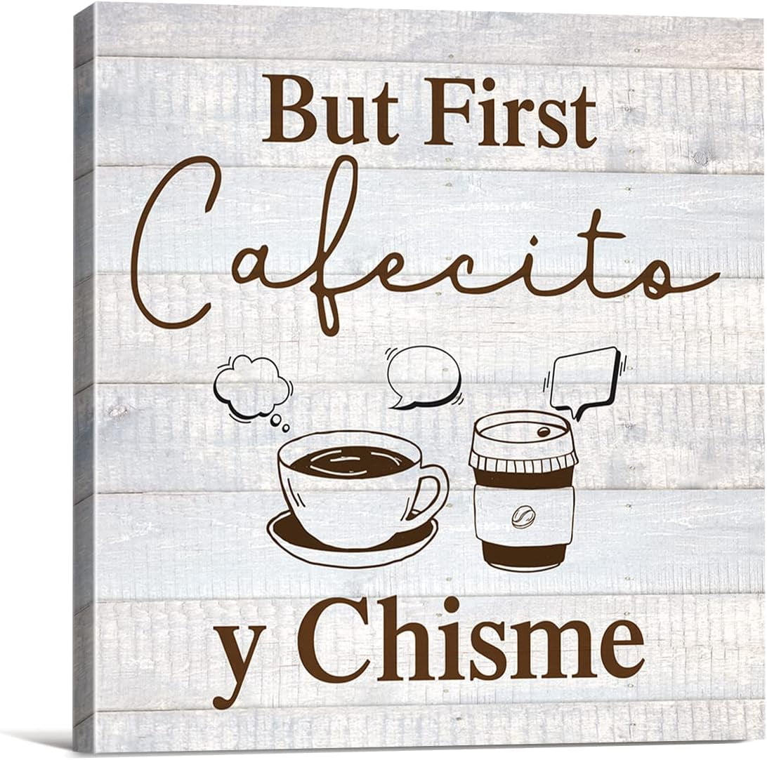 Country But First Cafecito Cafecito Y Chisme Wood Box Sign Desk Decor ...