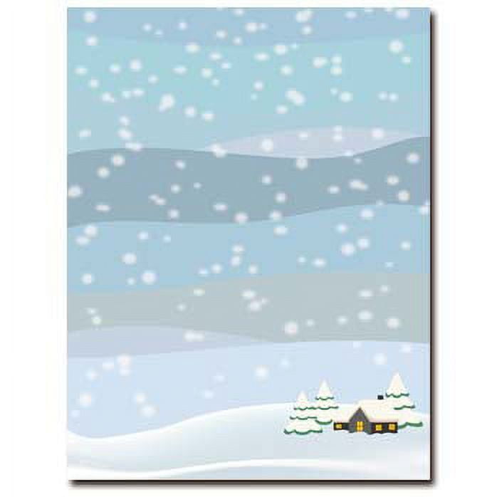 Country Cabin Winter Letterhead Laser & Inkjet Printer Paper, 25 Sheet ...
