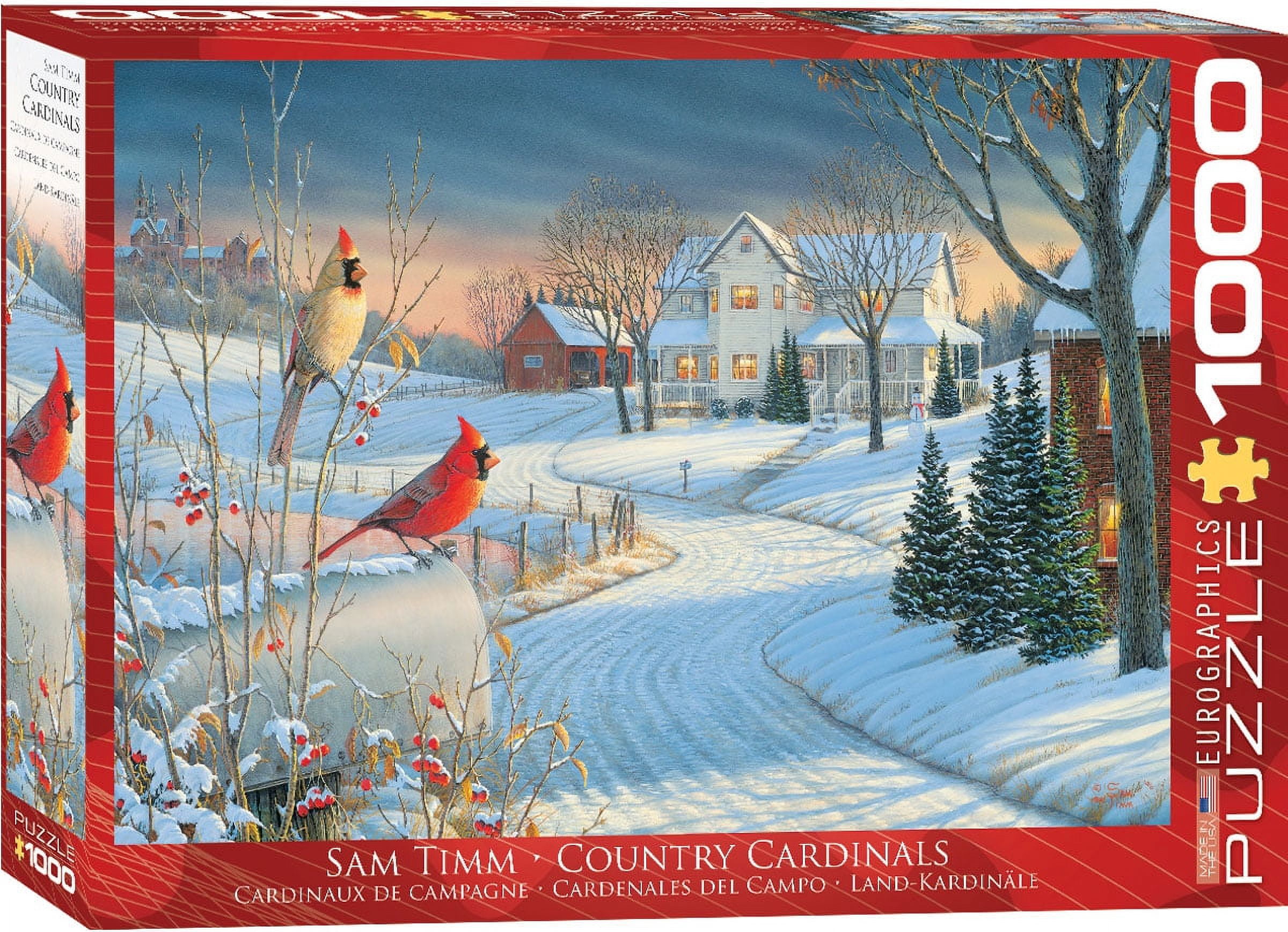 Country Cardinals by Sam Timm 1000-Piece Puzzle - Walmart.com