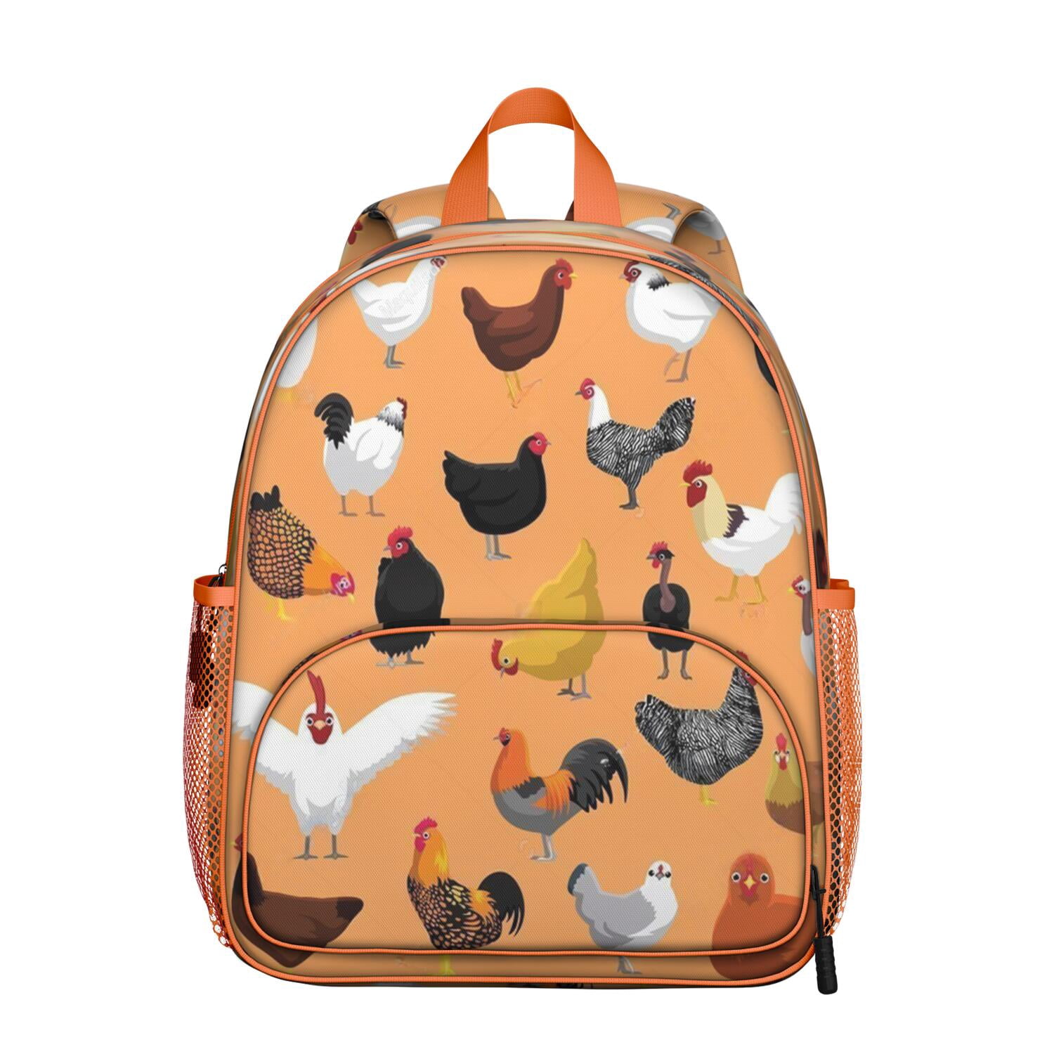 Country Chicken Farm Student Backpack – Rooster, Hen, Coop, Cluck, Egg ...