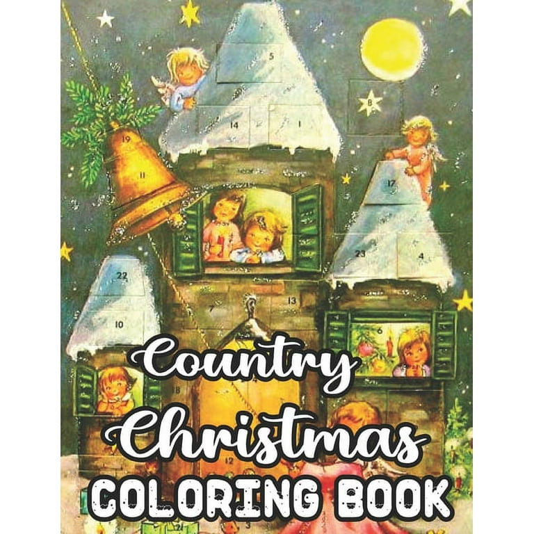 country christmas coloring book