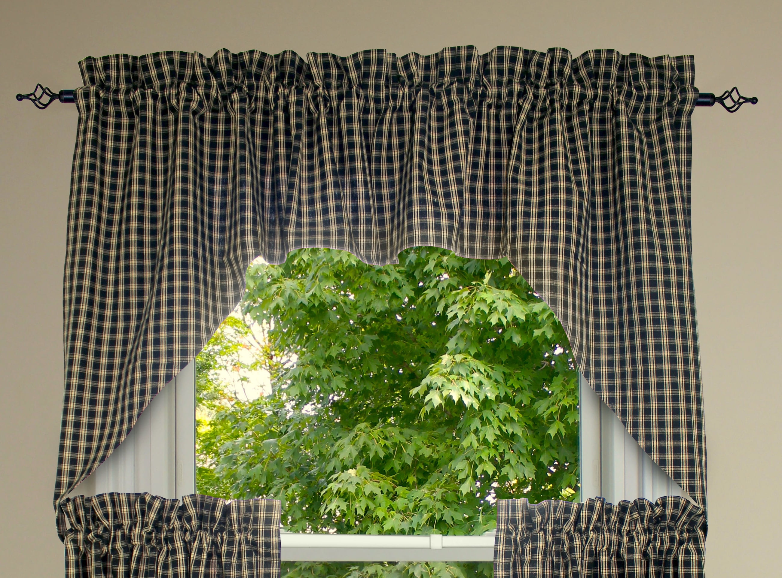 Country Classic Black Swag 72x36 by Primitive Home Decors - Walmart.com