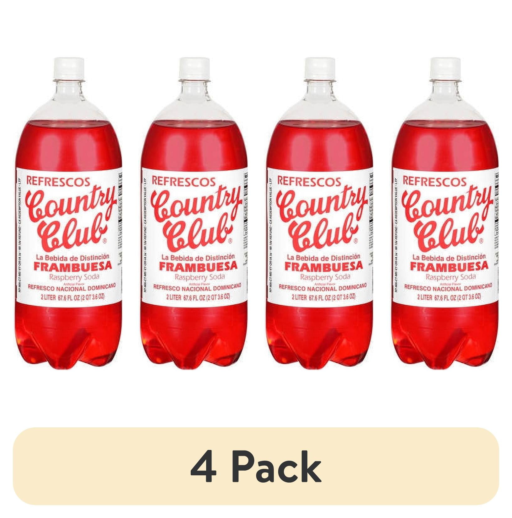 (4 pack) Country Club Club Raspberry Soda, 2 L, 1 Count - Walmart.com
