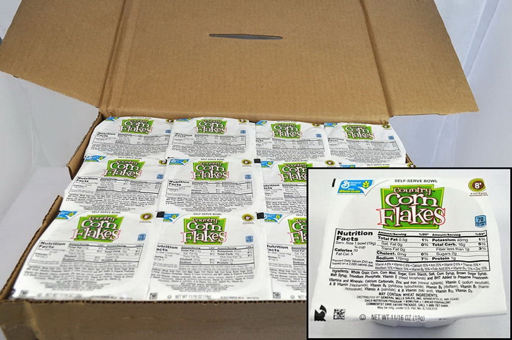 Country Corn Flakes Single Serve Cereal, 0.69 Ounces, 96 Per Case ...