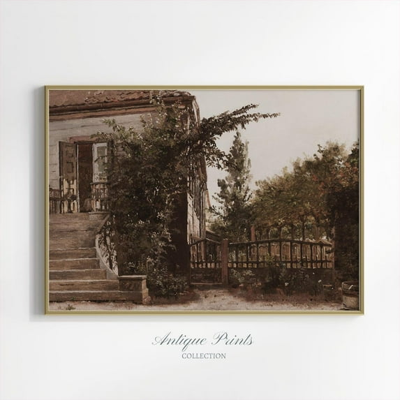 Country Cottage Vintage, French Country Antique Wall Art, Landscape ...