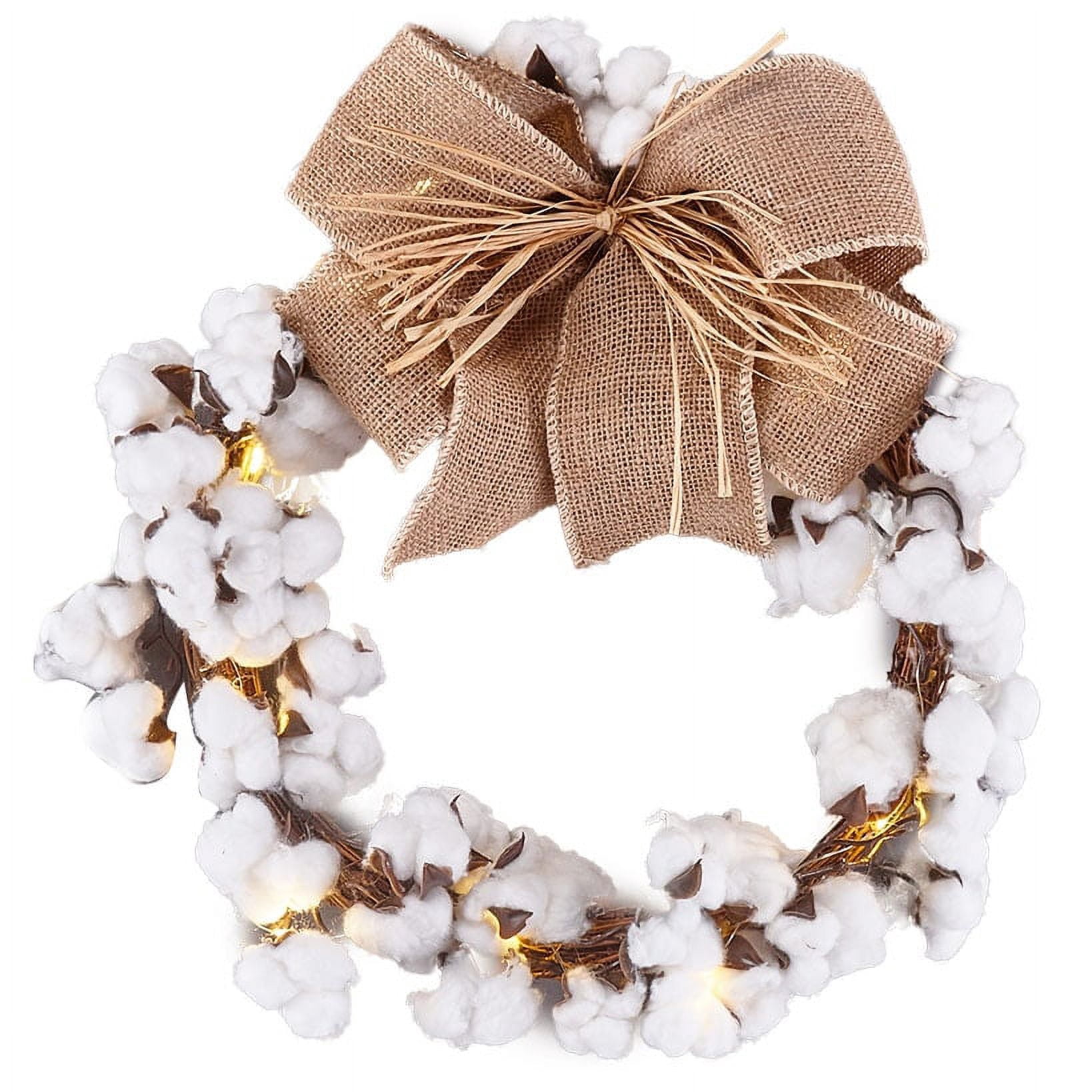 Country Cotton Boll Decor - Wreath - Walmart.com