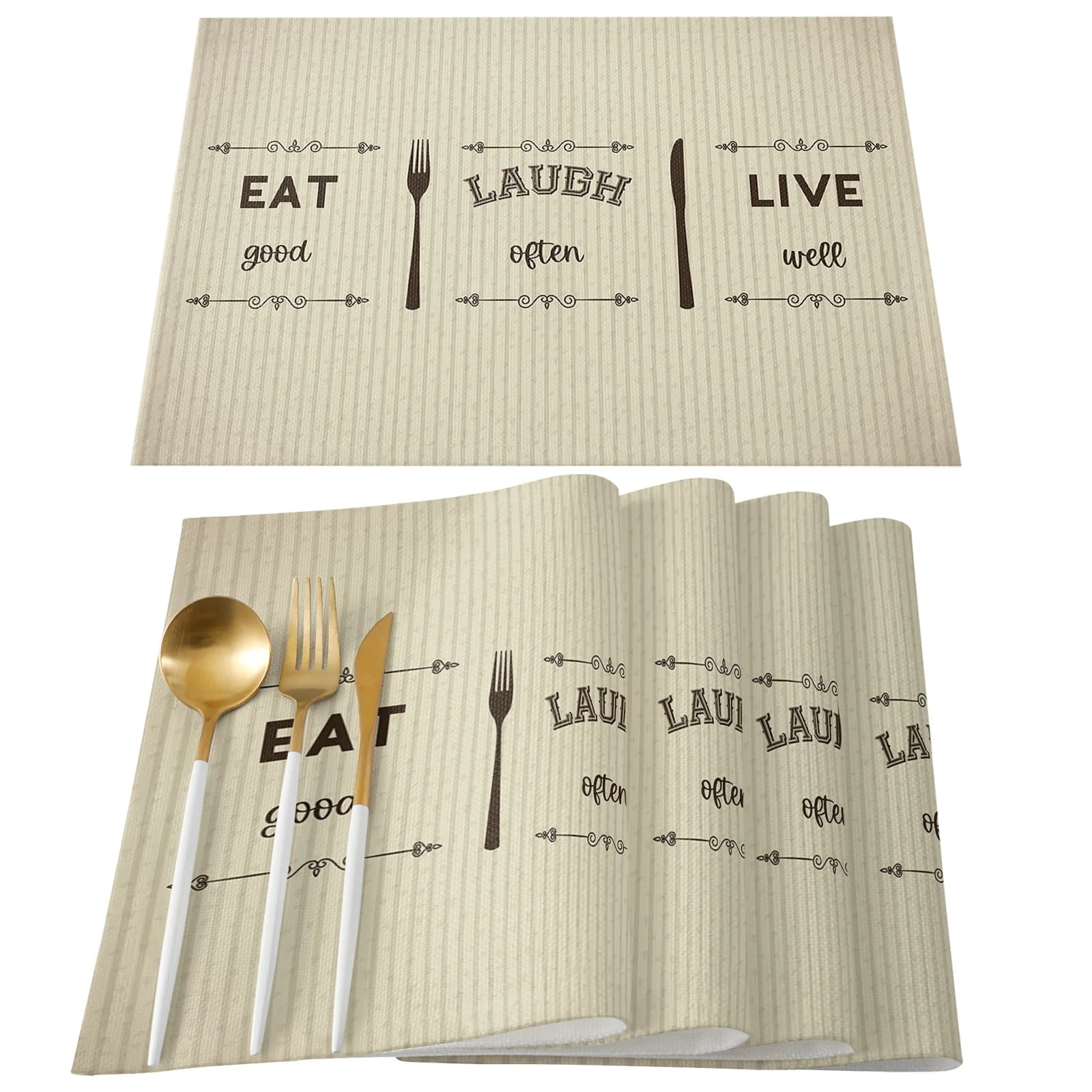 Country Countryside Vintage Table Mats for Dining Table Kitchen ...