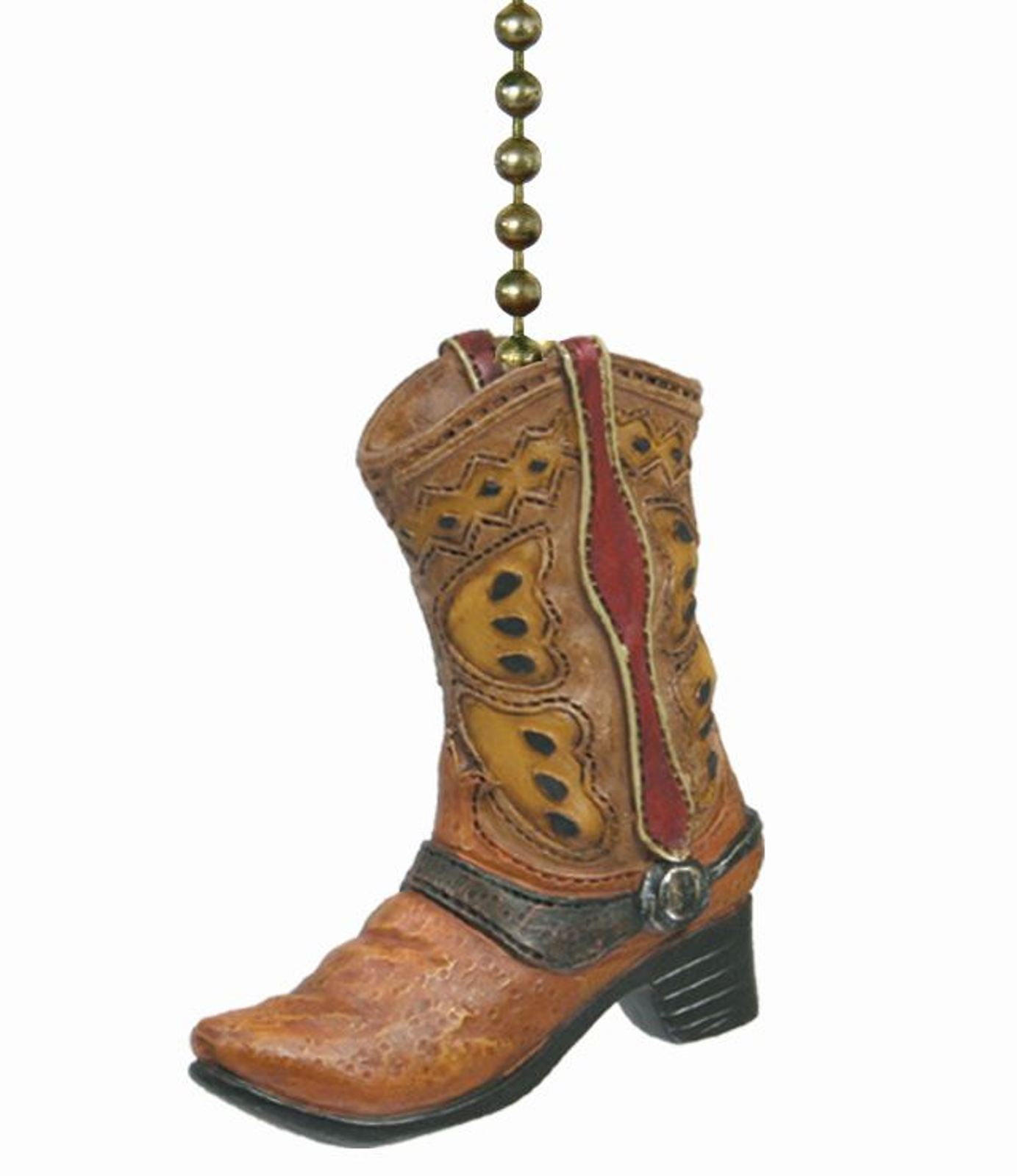 Country Cowboy Boot Ceiling Fan Pull or Light Pull Chain Dimensional ...