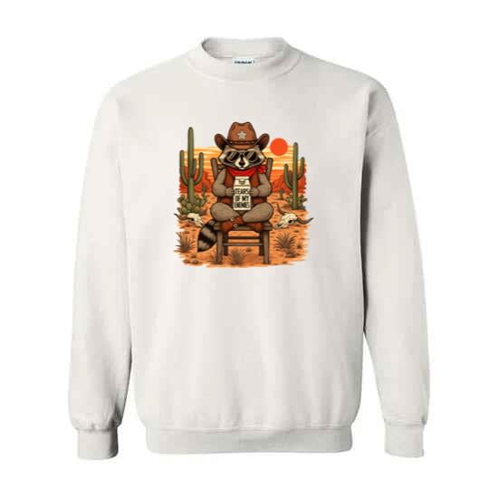 Country Cowboy Raccoon Rodeo Funny Western Texas Animal Graphic ...