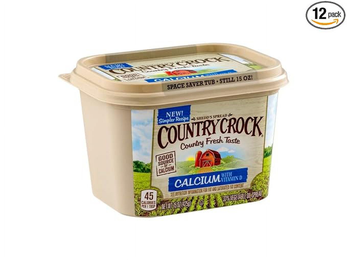 Country Crock Calcium Plus Vitamin D Vegetable Oil Spread, 15 Ounce ...